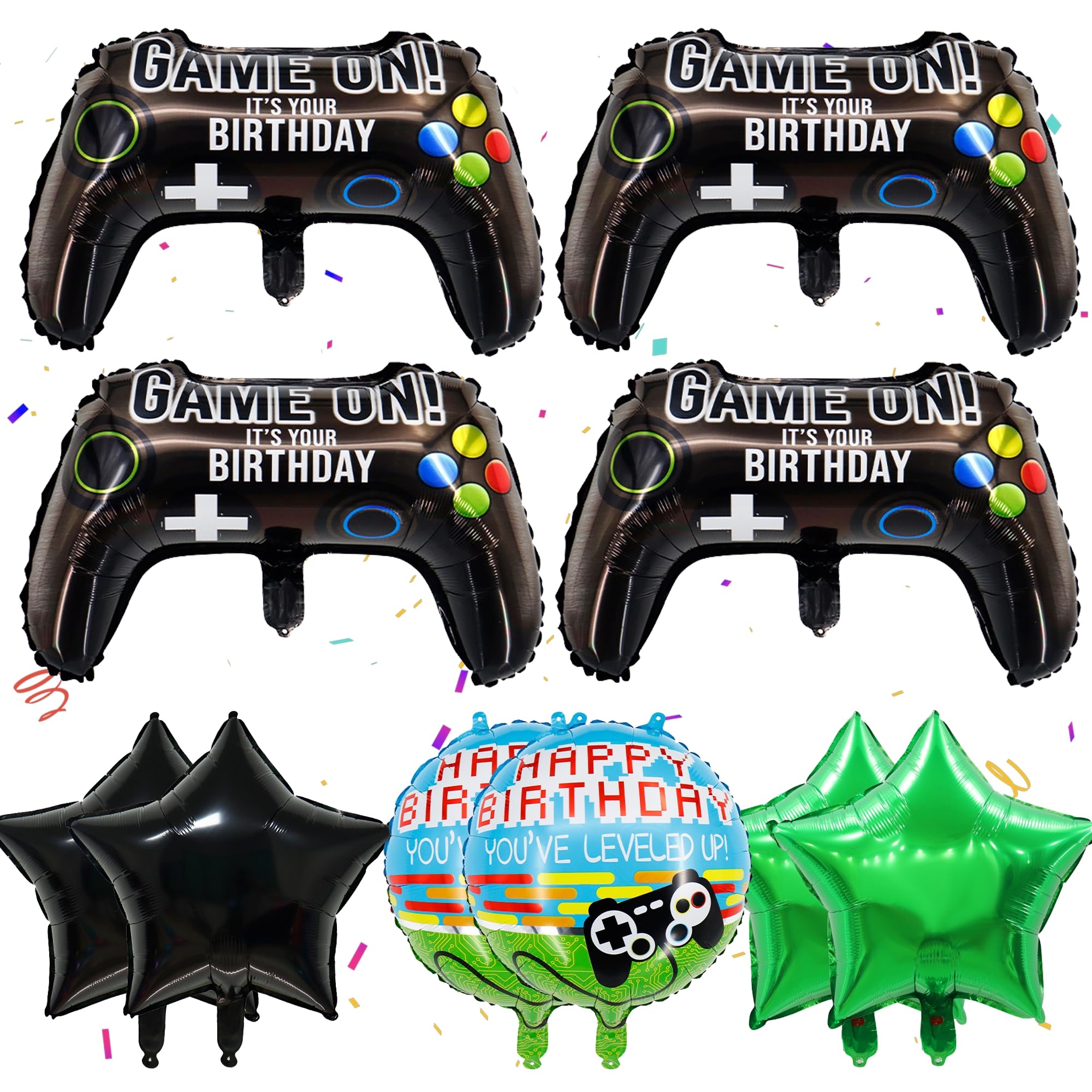 Video Game Party Balloons Decorations - Gaming Balloon Set Includes ...