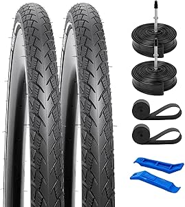 YunSCM 2-Pack 60TPI Nylon Pannensicher 28 Zoll Reifen 28x1.25 700x32C Mantel 32-622 und 2-Pack ...