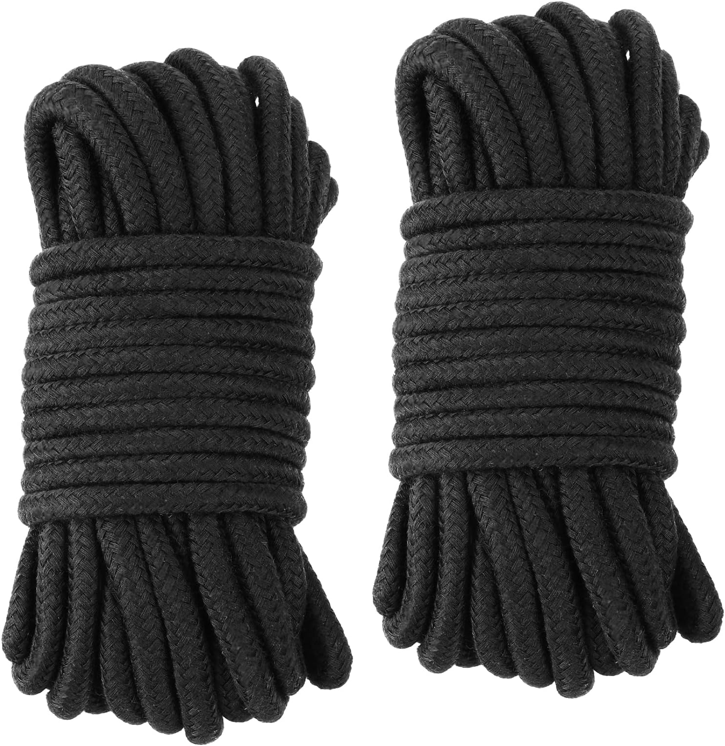 Amazon.com: 2 Pcs Soft Cotton Rope, Black Cotton Rope 66ft X 8mm Thick ...
