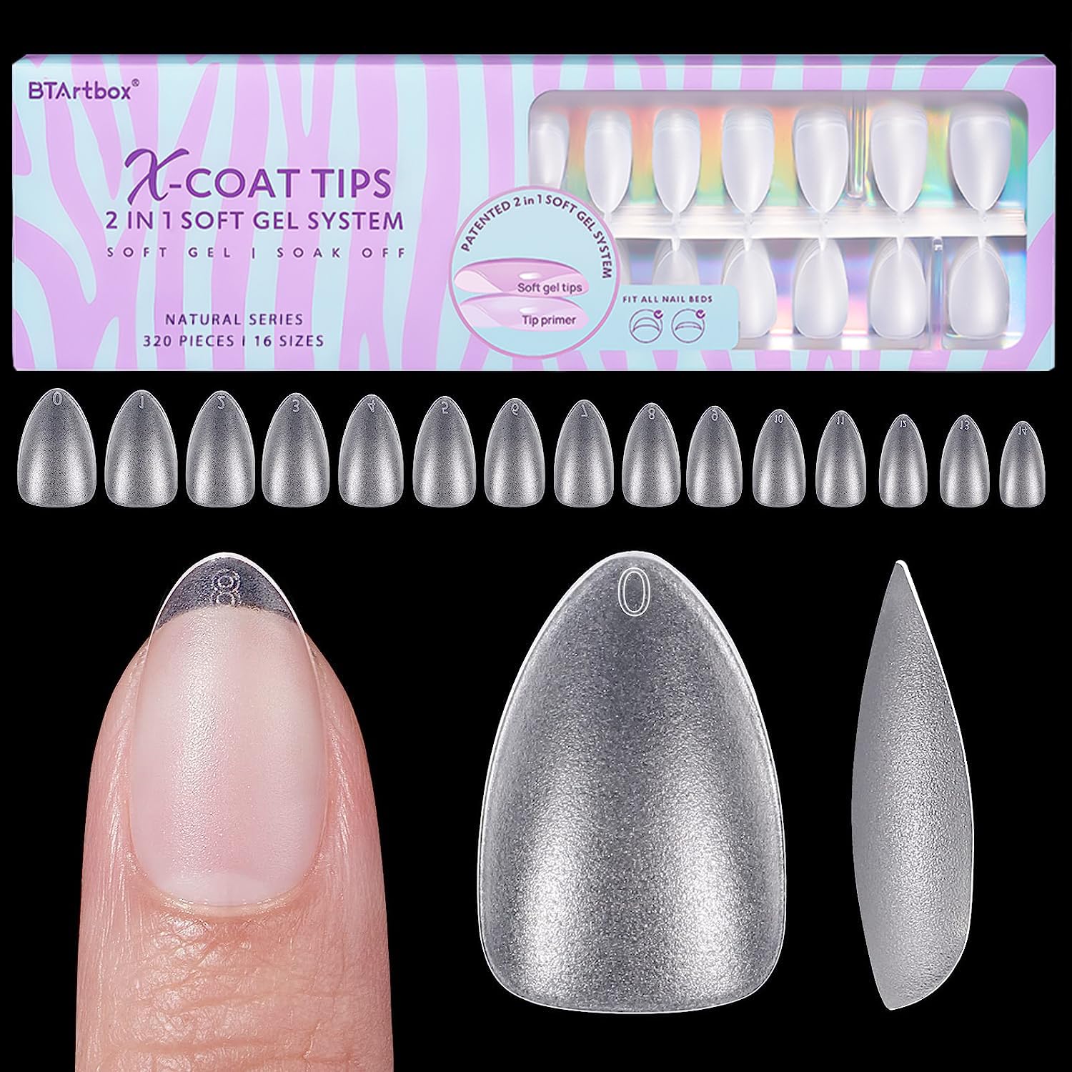 TINYSOME Soft Gel Full Cover Nail Tips,Clear Gel Nail Tips for, full ...
