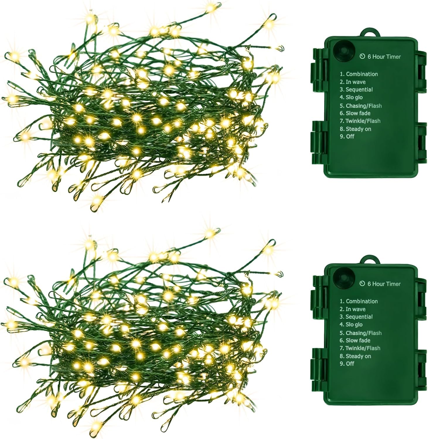 Amazon.com: FairyGlim Outdoor Fairy Lights Battery Operated,20Ft 200LED ...