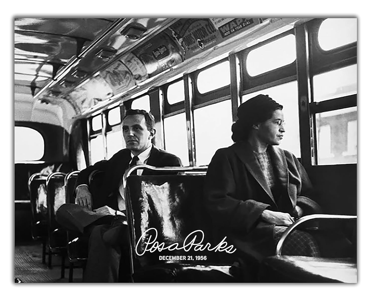 Amazon.com: Rosa Parks Ride on Bus - 1956 Vintage Historic Wall Art ...