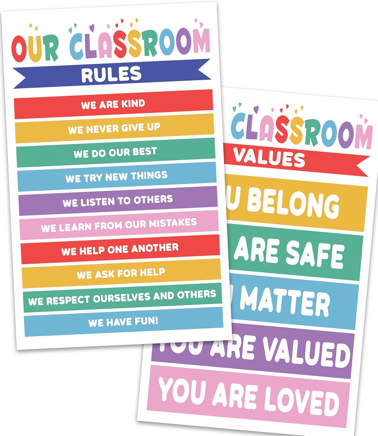Amazon.com: Z Designs For a Prepared Life Classroom Rules and Values ...