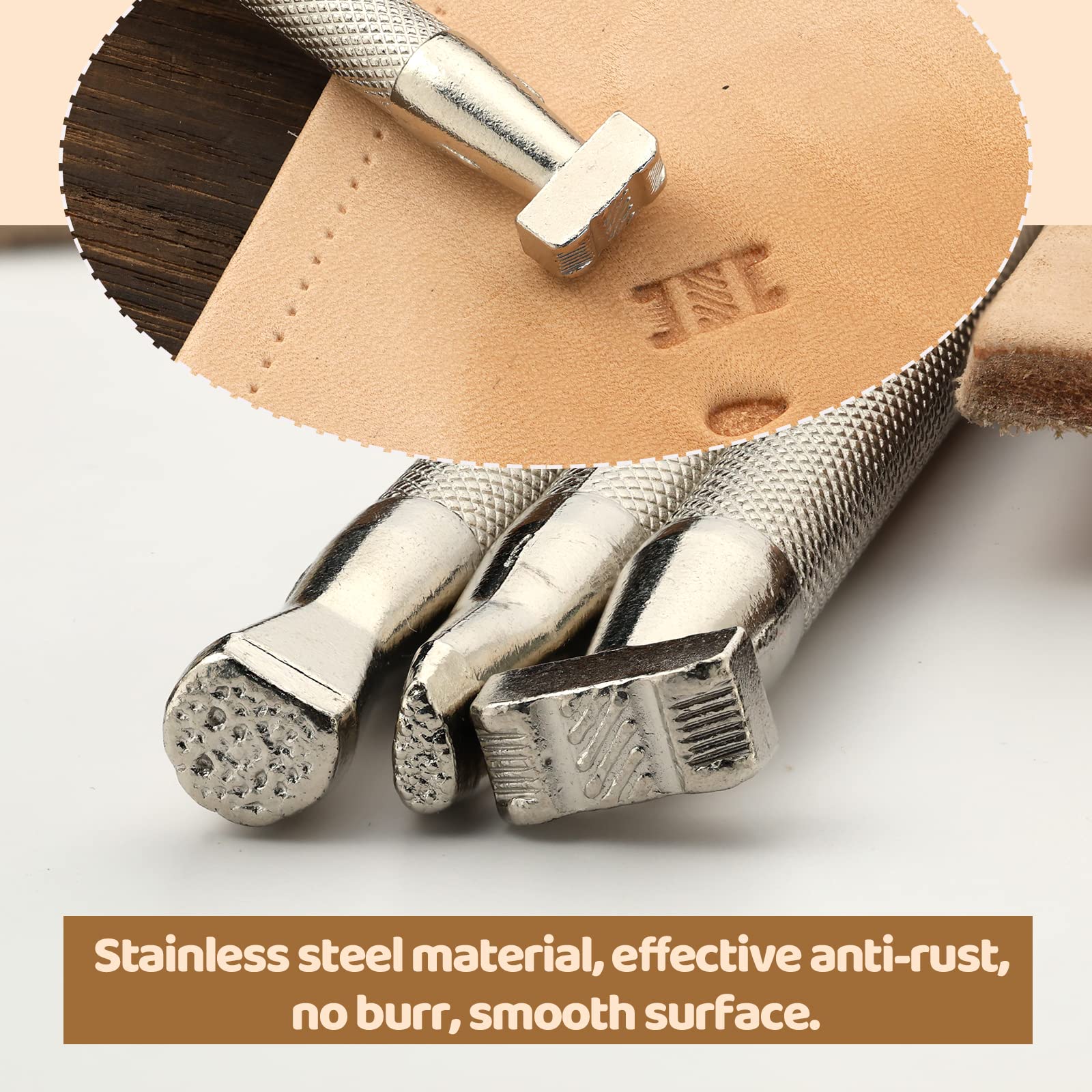 Snapklik.com : Leather Stamping Tools Saddle Making Tools Set 3 Sizes ...