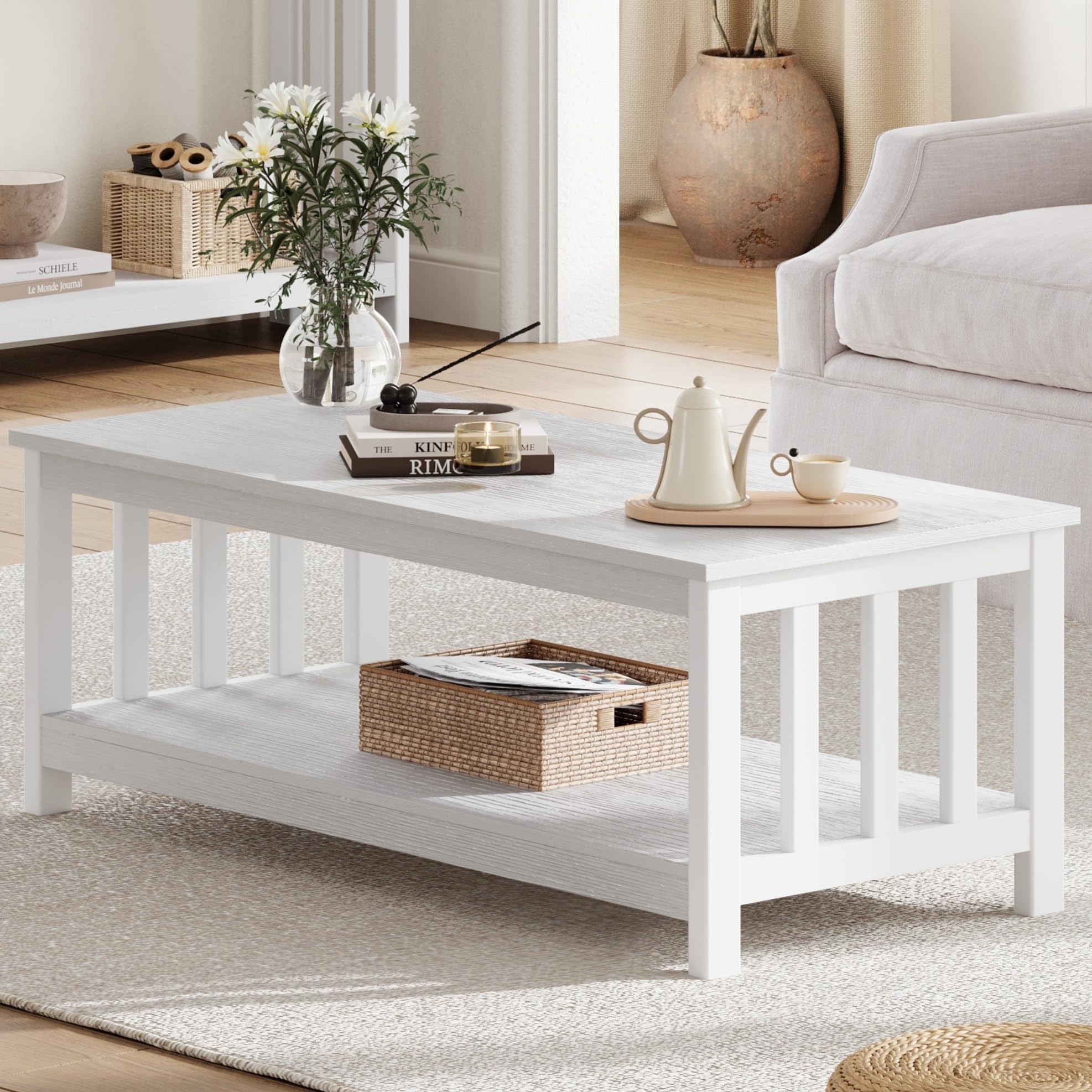 White Wood Coffee Table SeraphicCharm Wood Oval Coffee Table 120cm