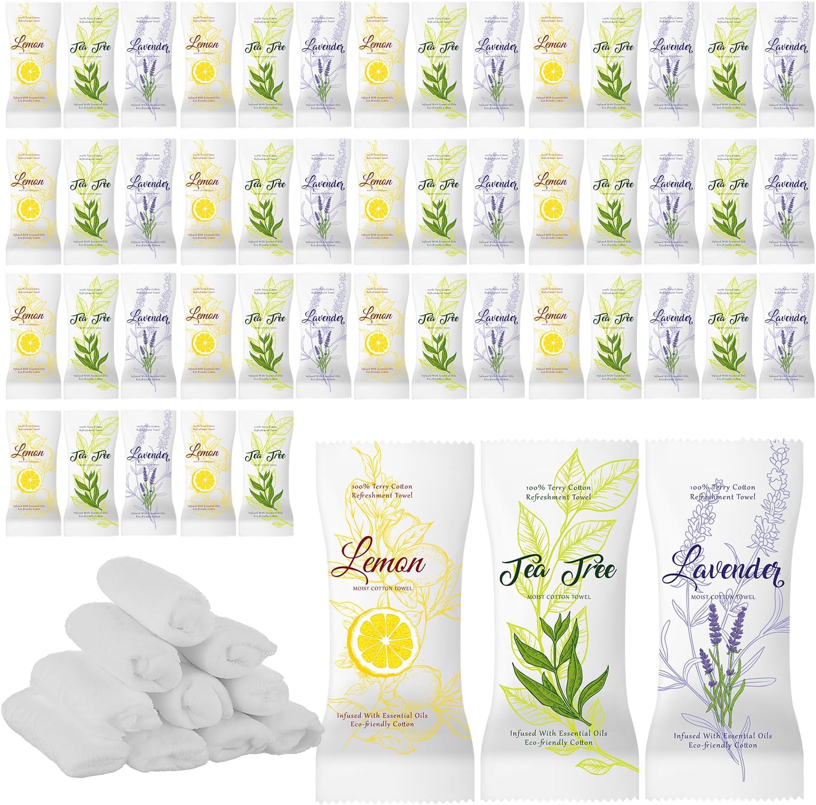 Amazon.com: VitalCozy 240 Pcs Moist Cotton Towel Moist Towelettes ...