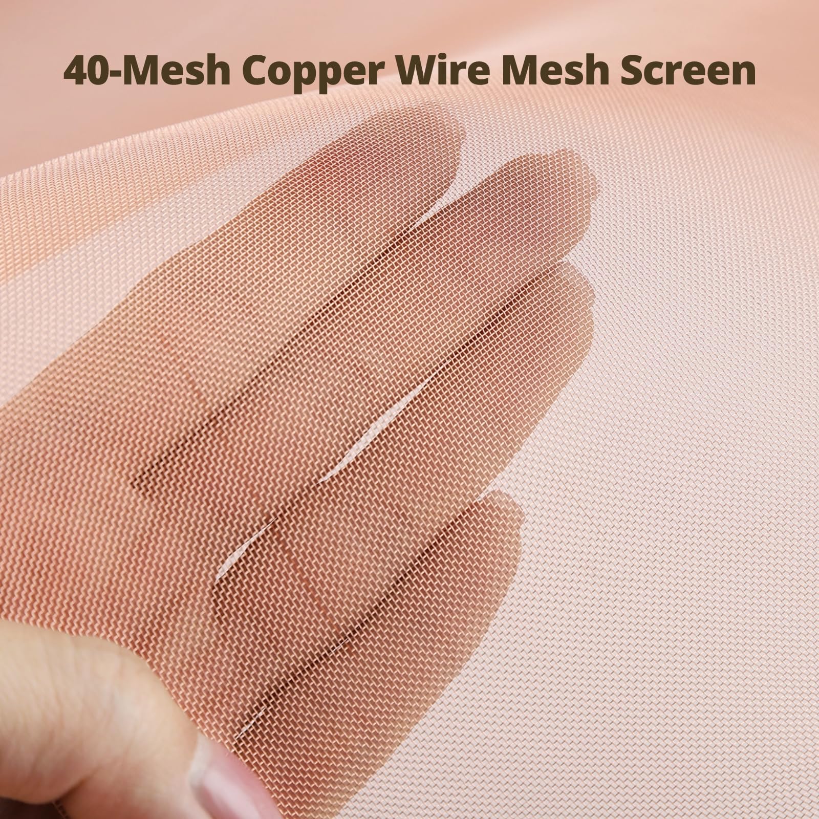Snapklik.com : Copper Mesh Screen 236 X 12 Woven Wire 40 Mesh