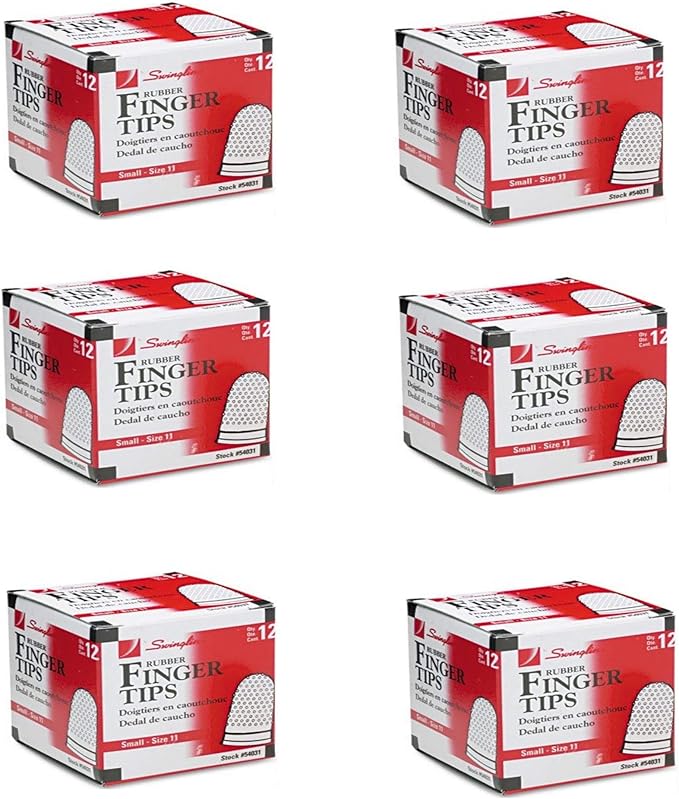 Swingline Small Rubber Finger Tips, Size 11, 12-Pack, (S7054031C), 6 ...