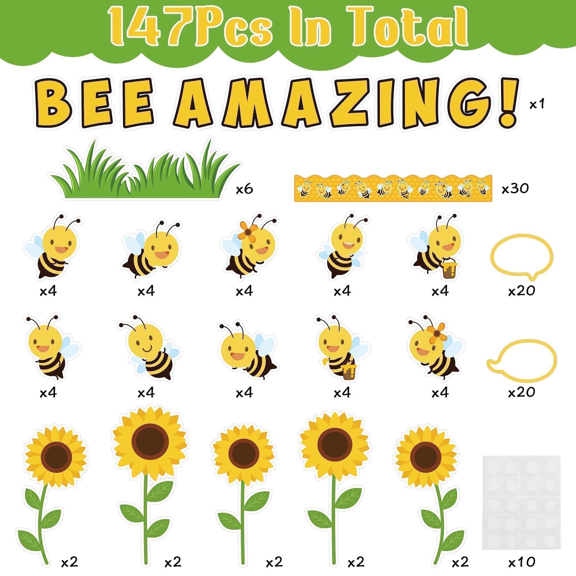 Snapklik.com : Bee Bulletin Board Cutouts Classroom Decoration Back To ...