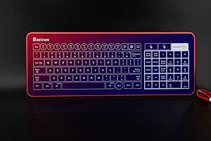 Amazon.com: Bastron Wired Glass Touch Smart Keyboard with Intergrated ...
