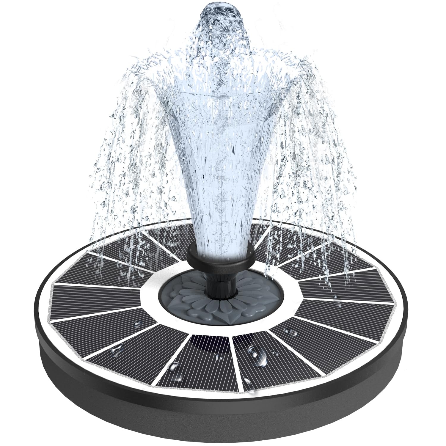 Snapklik.com : Yzert Solar Fountain Upgraded High Efficiency Glass ...