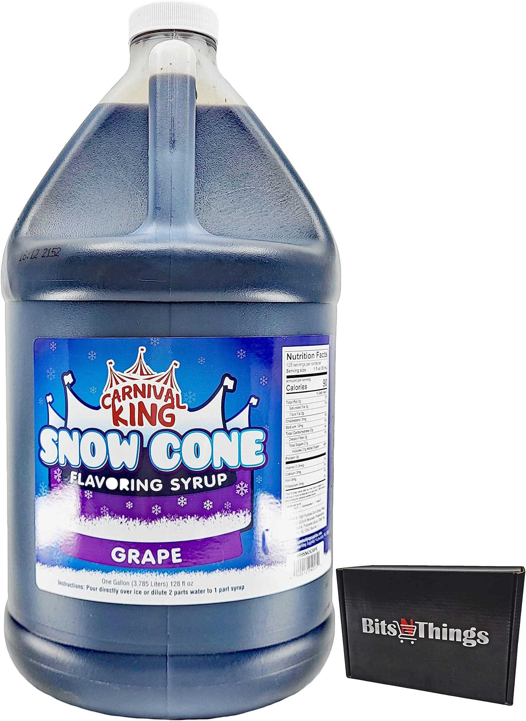 Amazon.com : Snow Cone Flavoring Syrup 1 Gallon | (128 fl oz., Grape ...