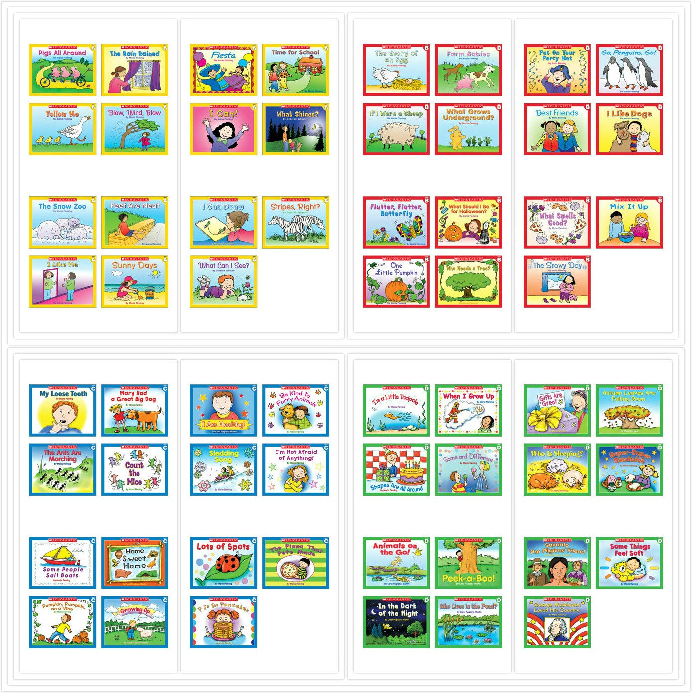 Scholastic Little Leveled Readers Level A, B, C, D Complete Books Set ...
