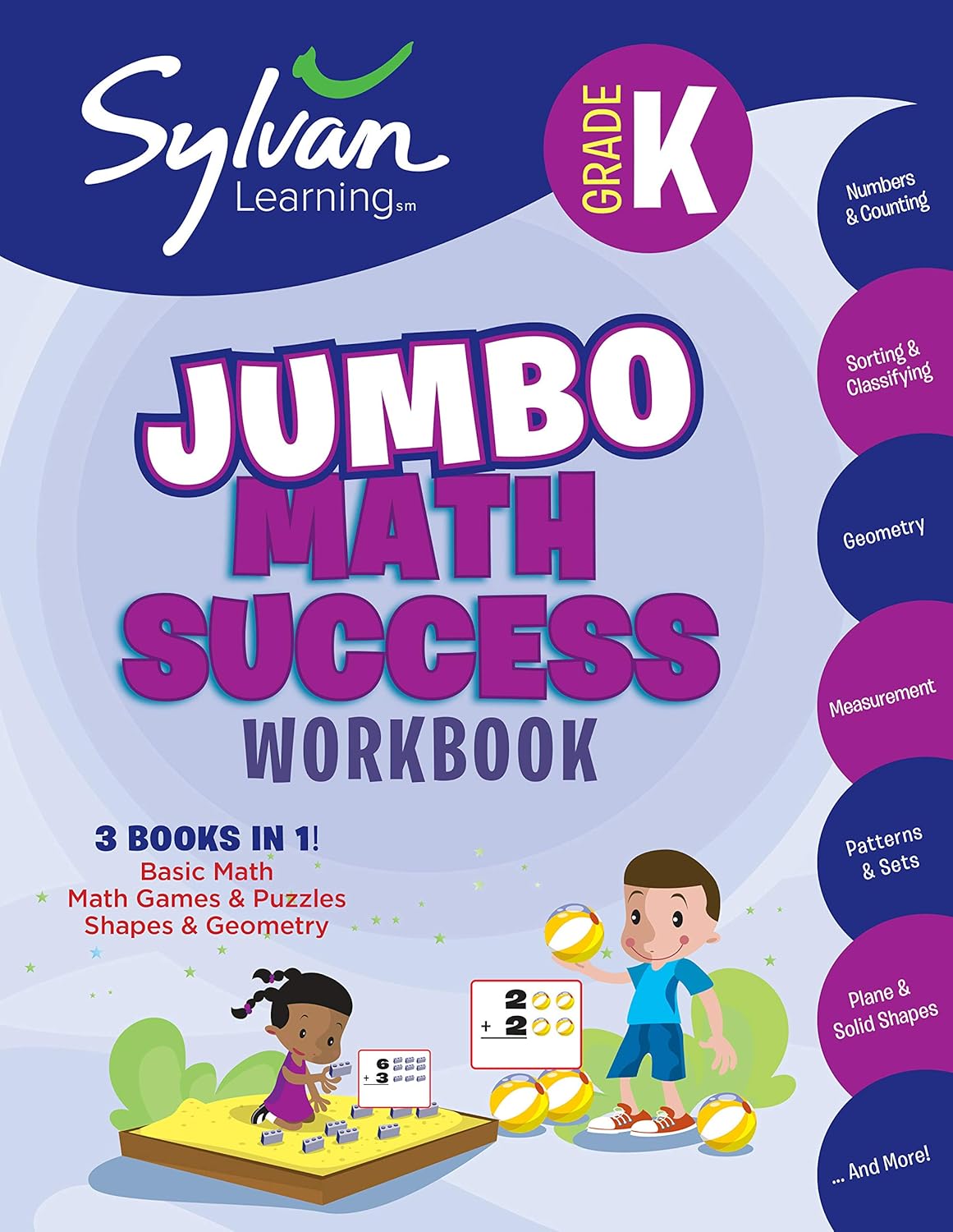 Kindergarten Jumbo Math Success Workbook: 3 Books in 1 --Basic Math ...