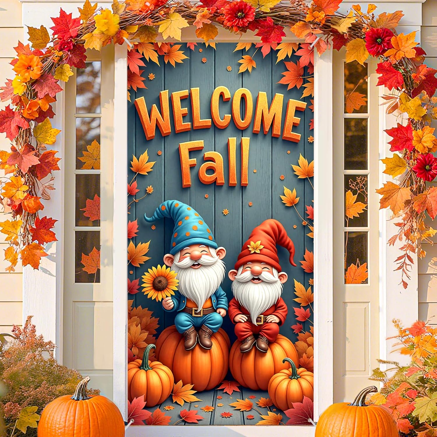 Amazon.com: Welcome Fall Door Cover Decorations Welcome Fall Banner for ...