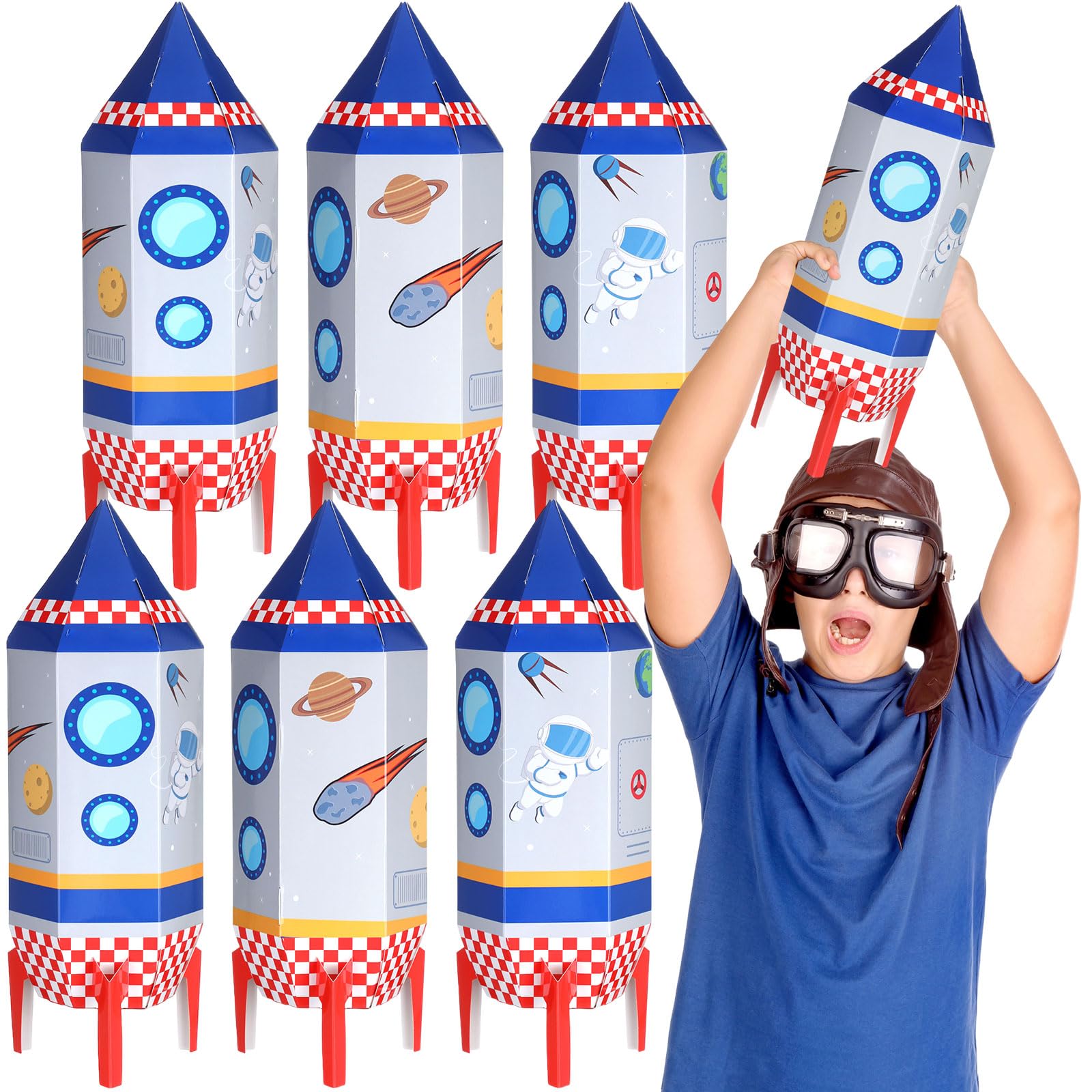 Amazon.com: Tioncy 6 Pcs Large Rocket Decoration Boxes 15.7 Inch Space ...
