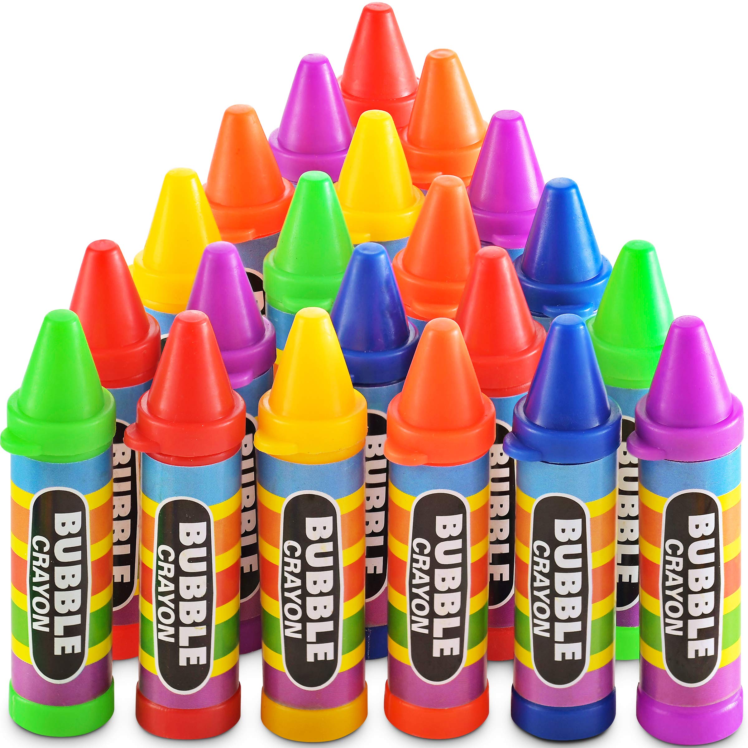 Amazon.com: Mini Crayon Bubbles for Kids (Pack of 24) 0.5 Oz Bulk ...