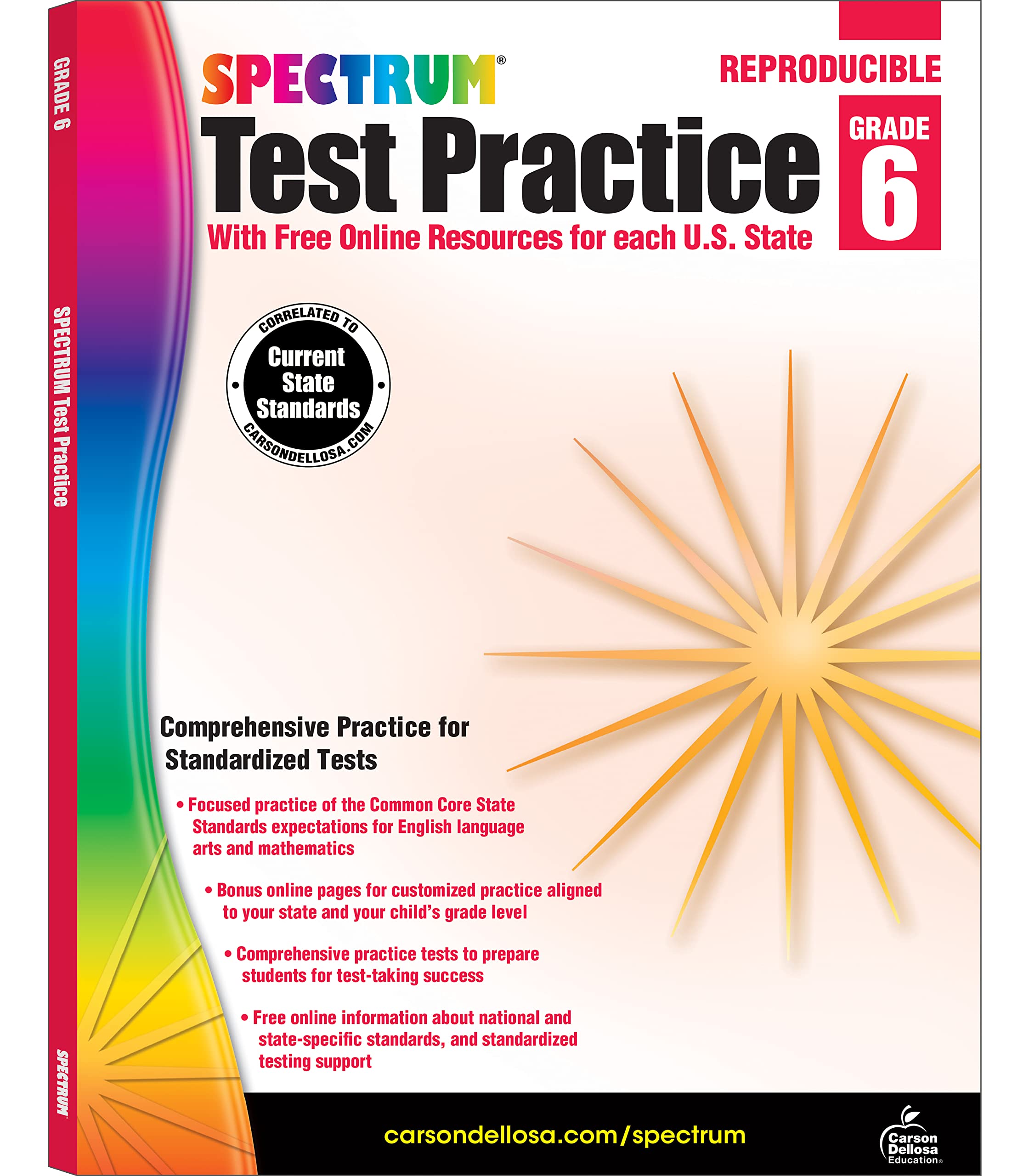 Spectrum Test Practice 6th Grade Workbooks All Subjects, Math, Language ...