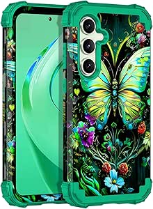 Amazon.com: Miqala Compatible with Galaxy S24 FE 5G Case,Glow in The Dark Three Layer Heavy Duty ...