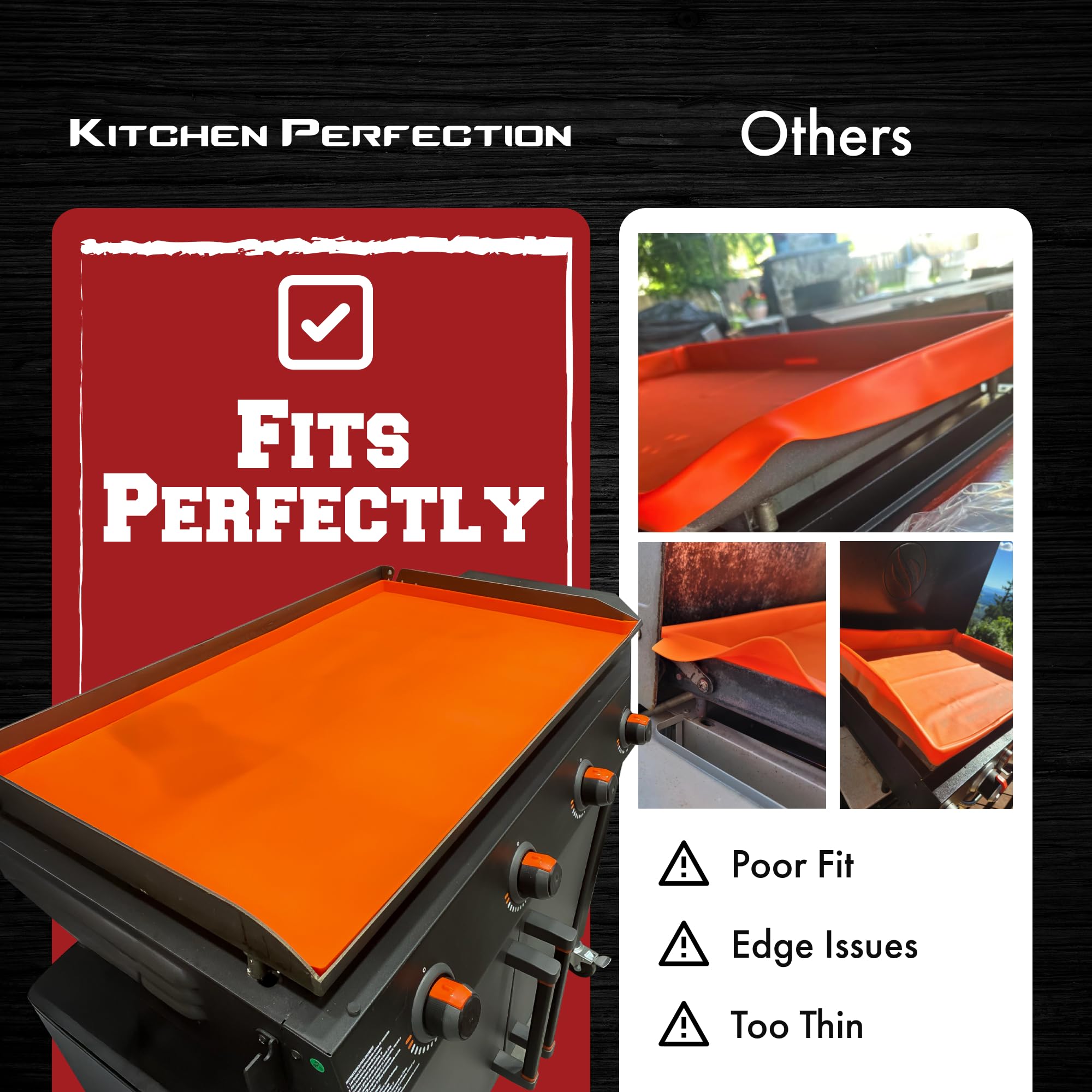 Snapklik.com : KITCHEN PERFECTION 28" Premium Silicone Griddle Cover ...