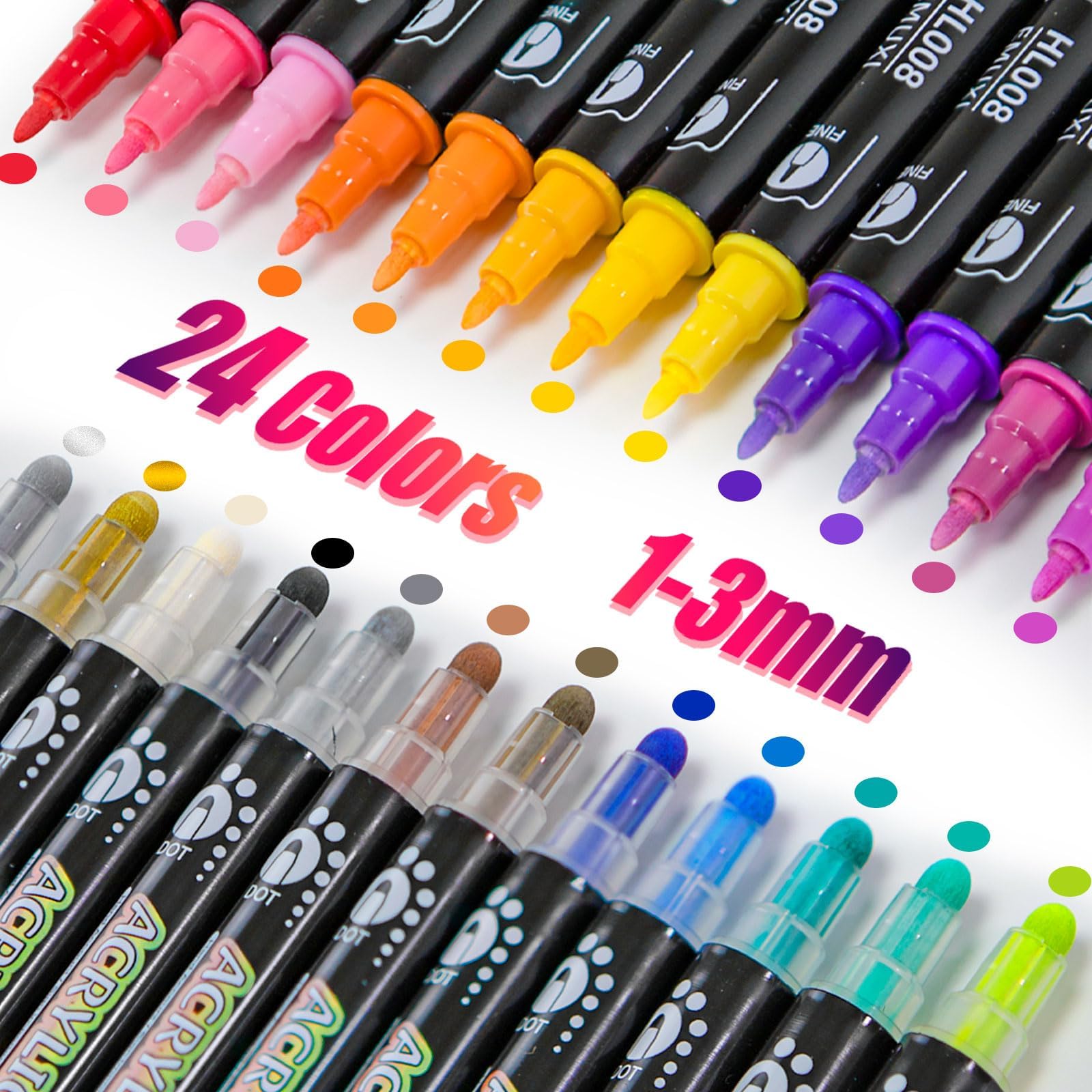 Amazon.com: Zenacolor 20 Fabric Markers Pens Set - Indelible and ...
