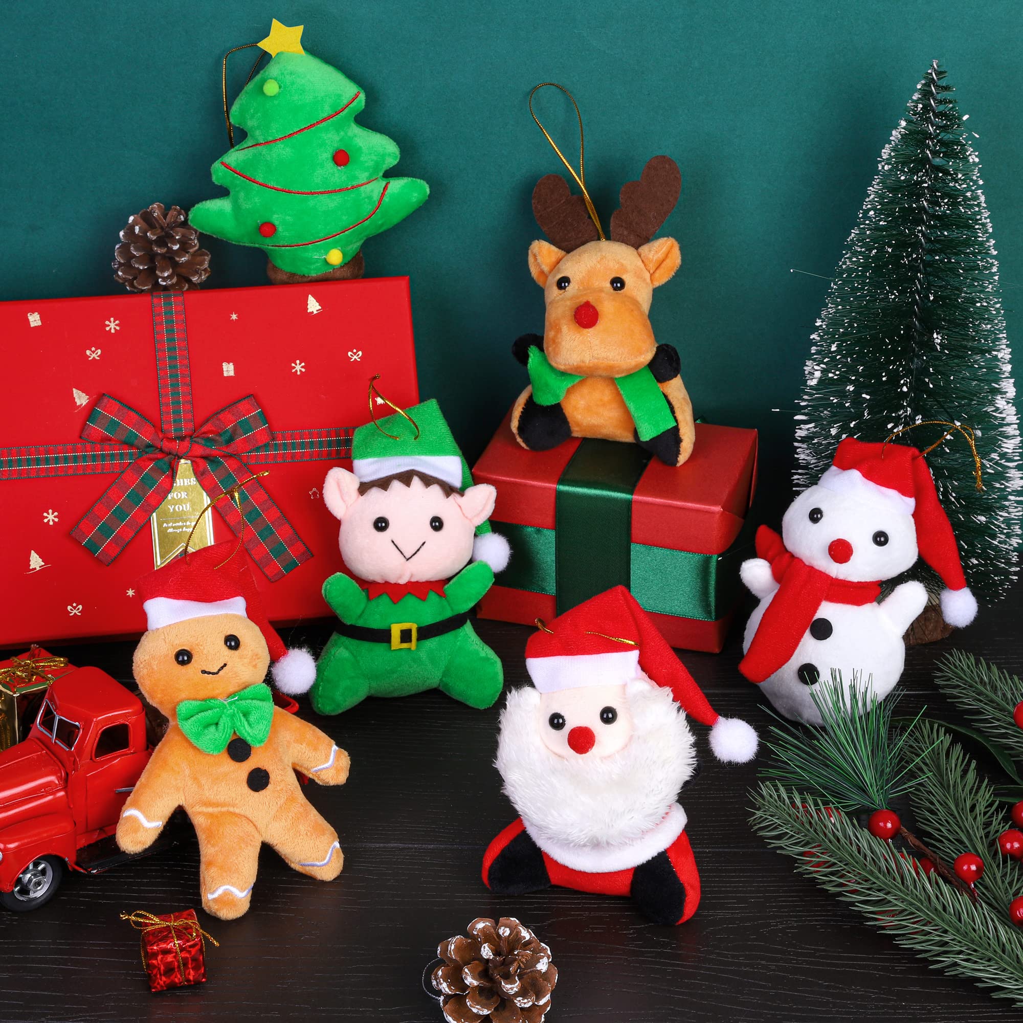 Snapklik.com : 12 Pieces 5.7 Inch Christmas Mini Stuffed Animals ...
