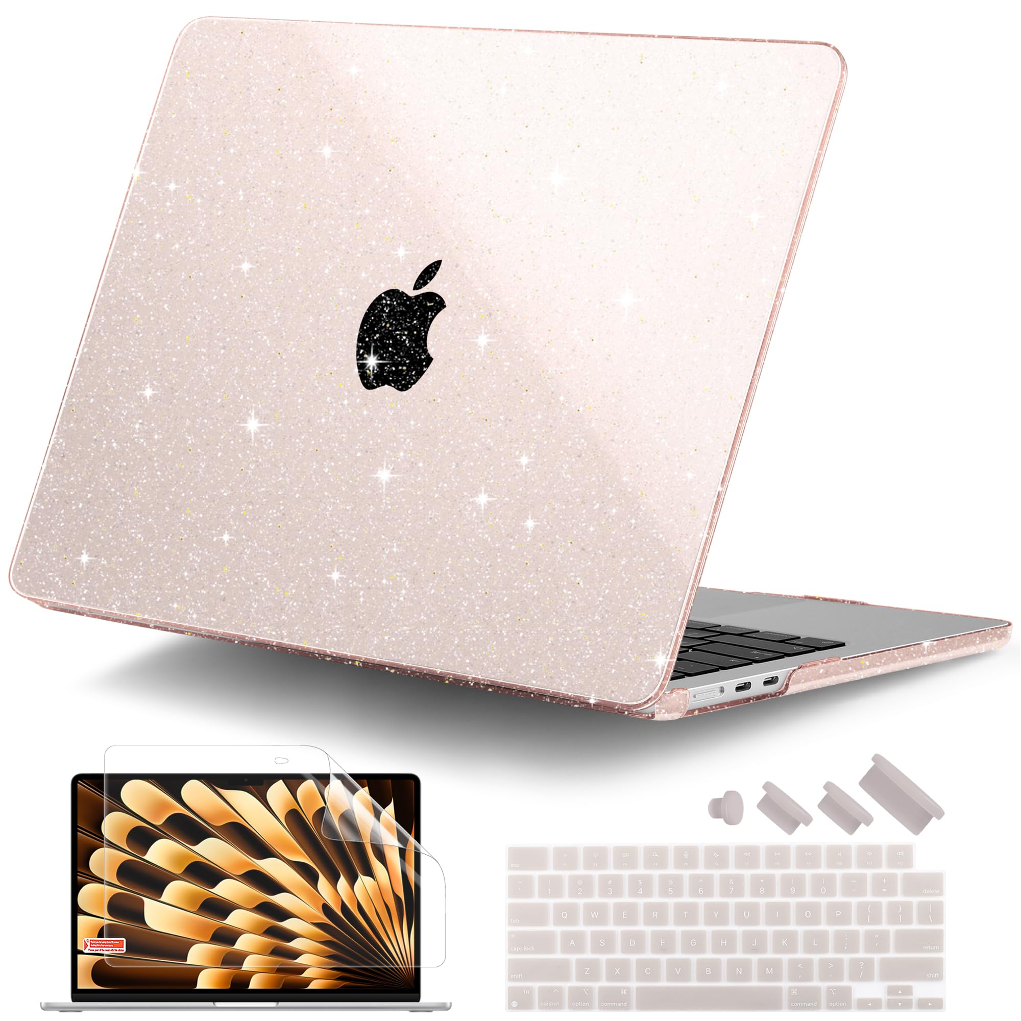 Amazon.com: DONGKE Compatible with M3 MacBook Air 15 Inch Case 2024 ...
