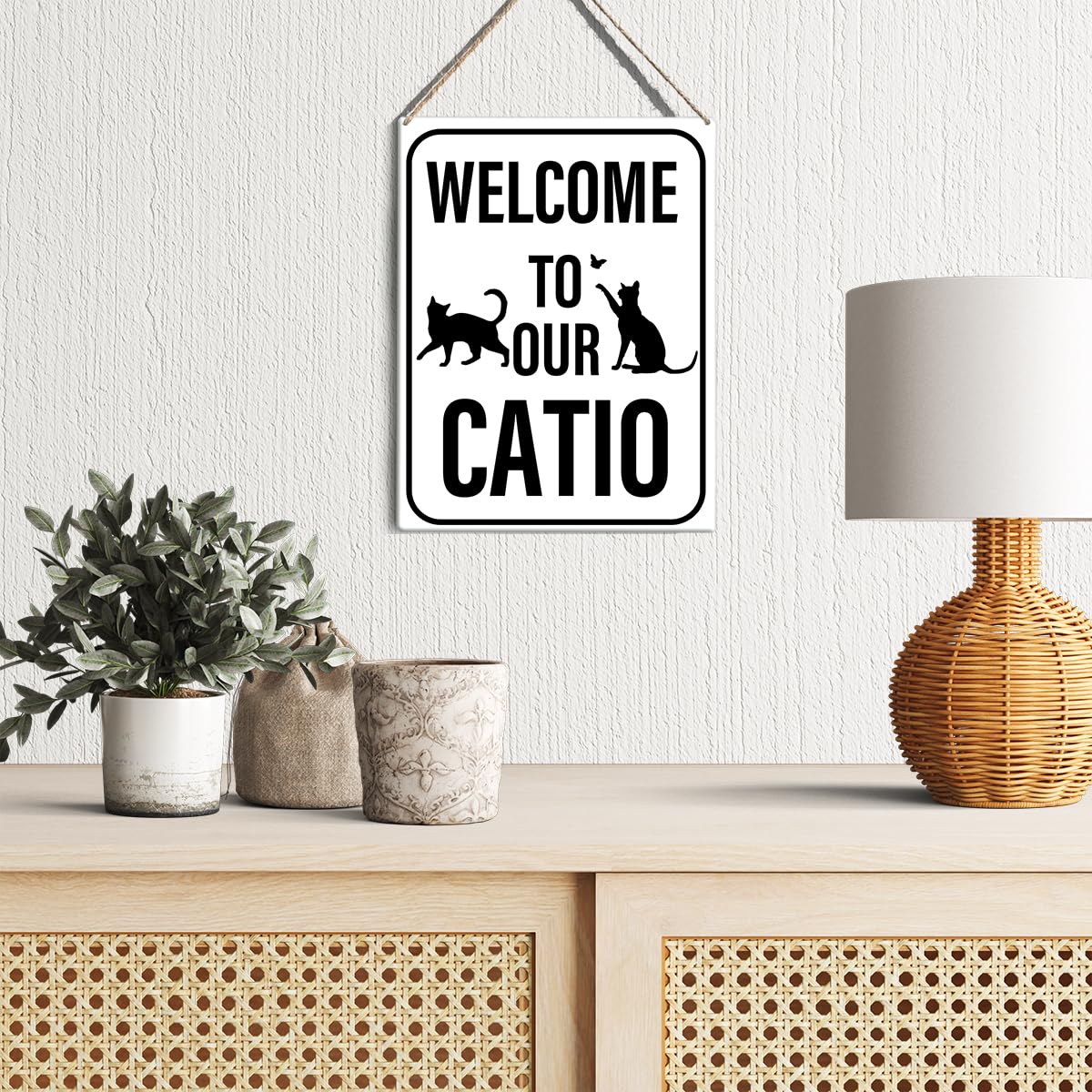 Snapklik.com : Welcome To Our Catio Signs Wall Decor Rustic Cat Lovers ...