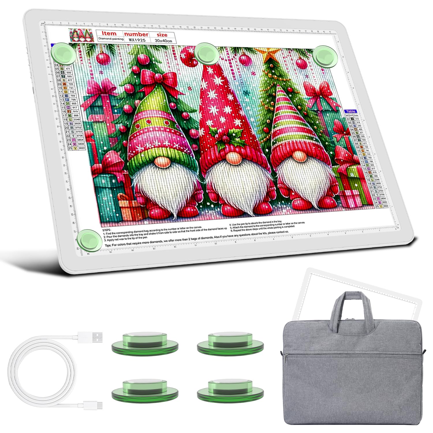 Amazon.com: Rechargeable A3 Diamond Art Light Board with Carry Bag ...