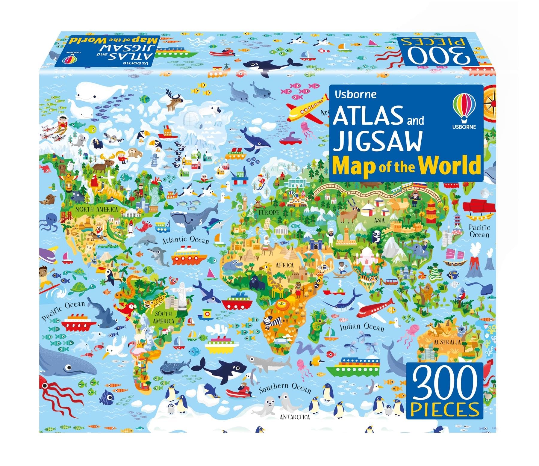 Atlas and Jigsaw Map of the World (Usborne Book and Jigsaw): Amazon.co ...