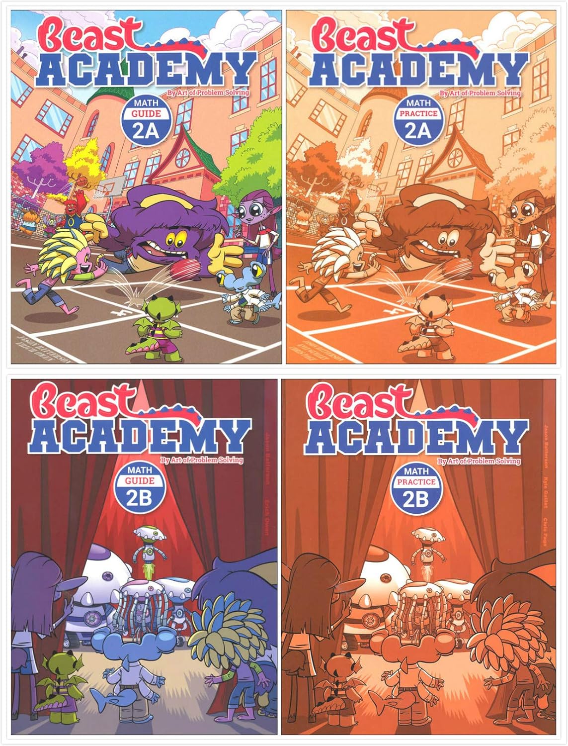 Art of Problem Solving: Beast Academy 2A + 2B Books Set (4 Books) - 2A ...