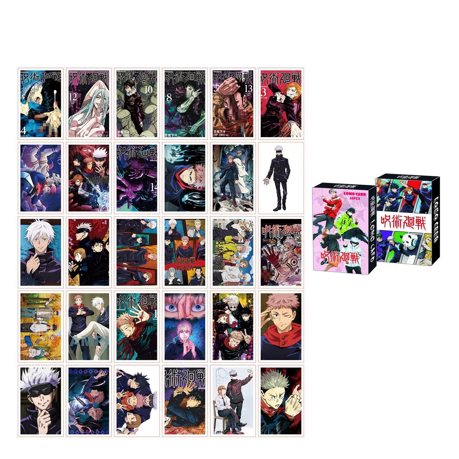 Buy Goodern 30 Pcs Anmie Jujutsu Kaisen Lomo Cards Jujutsu Kaisen ...