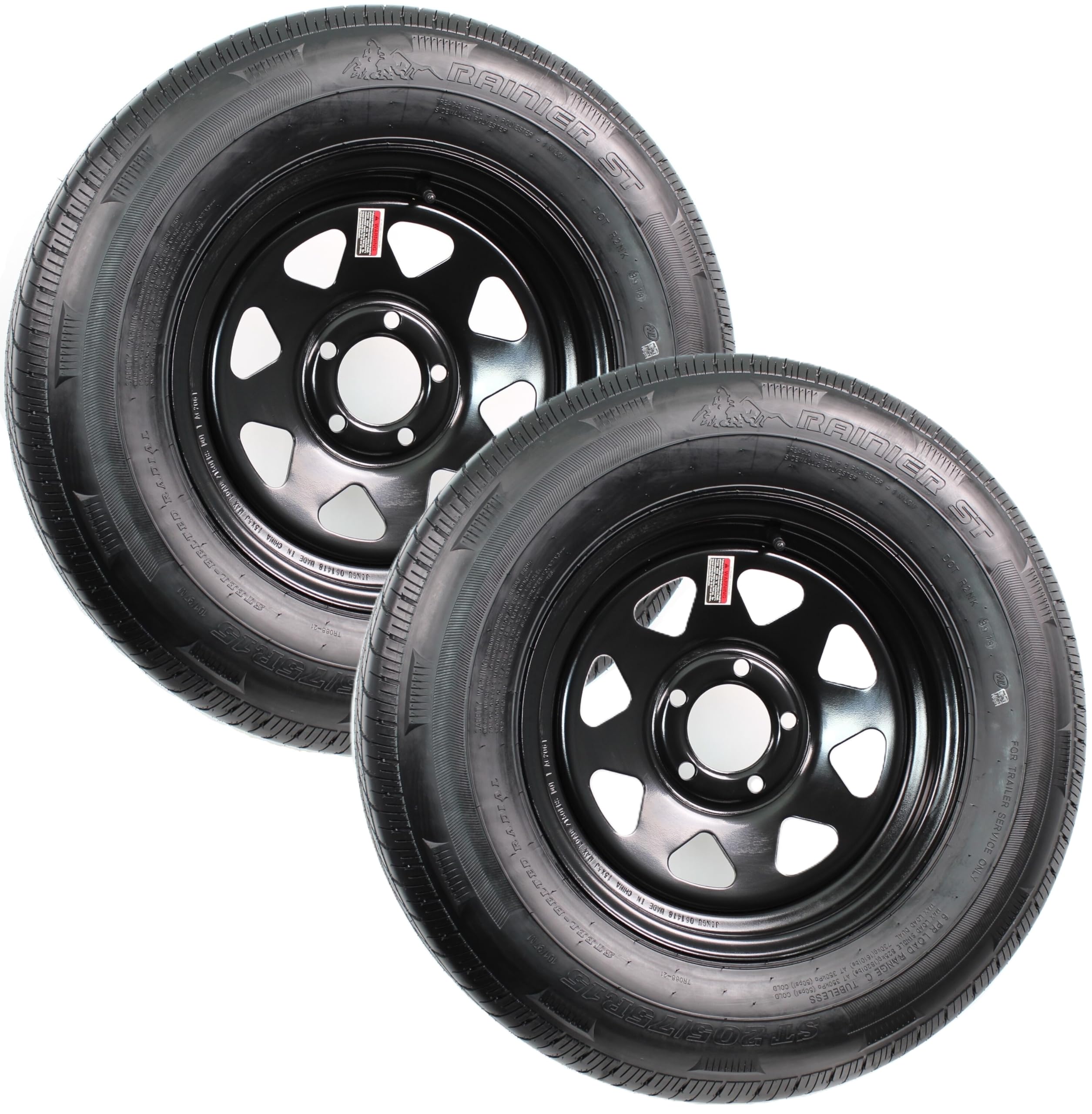 Snapklik.com : eCustomrim 2-Pack Radial Mounted Trailer Tire Rim ST205 ...