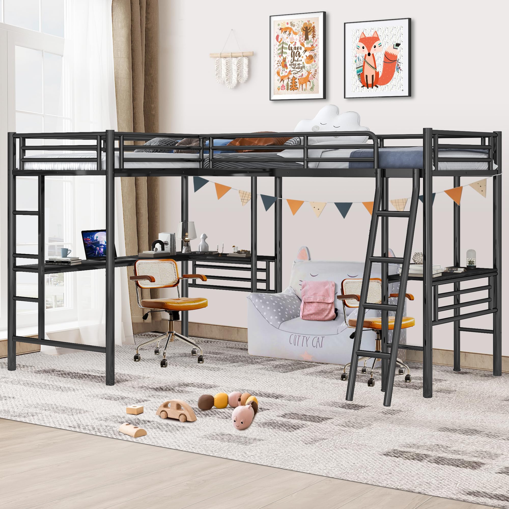 L Shaped Loft Bed