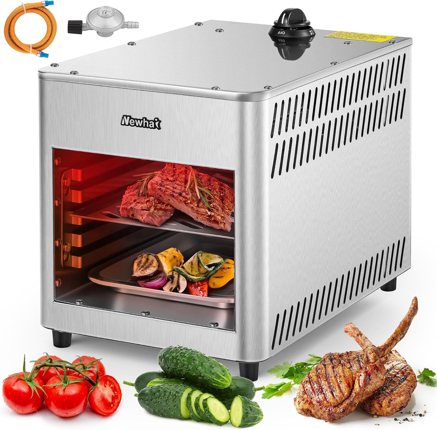 Amazon.com: Newhai 1400℉ Propane Steak Broiler Gas Steak Grill for ...