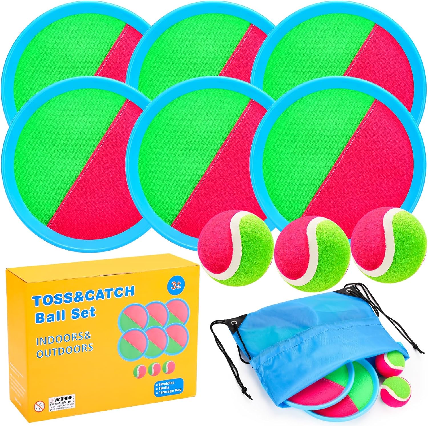 Amazon.com: LingtyCo Toss and Catch Ball Set, Toss and Catch Paddle ...