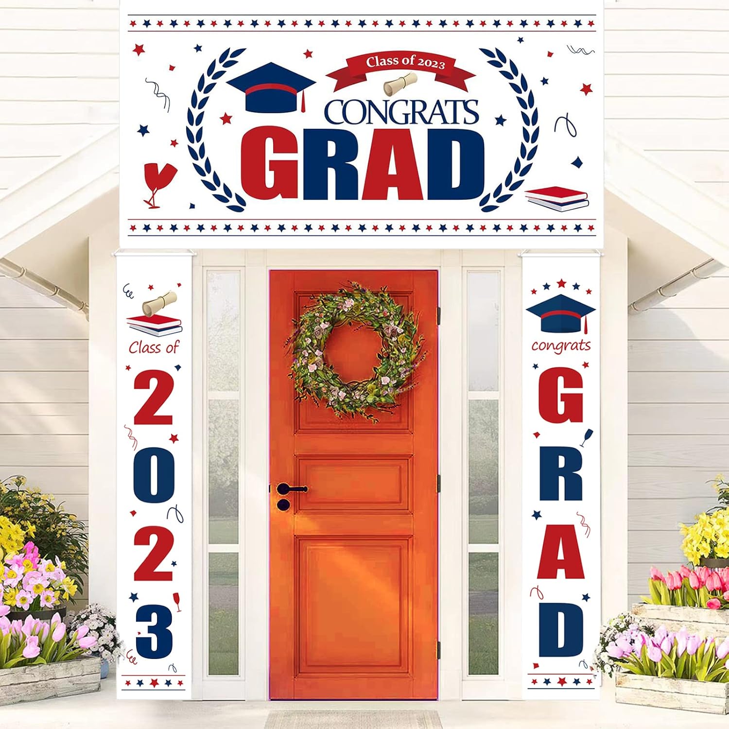 Amazon.com: 2023 Graduation Party Decorations Class of 2023 Red White ...