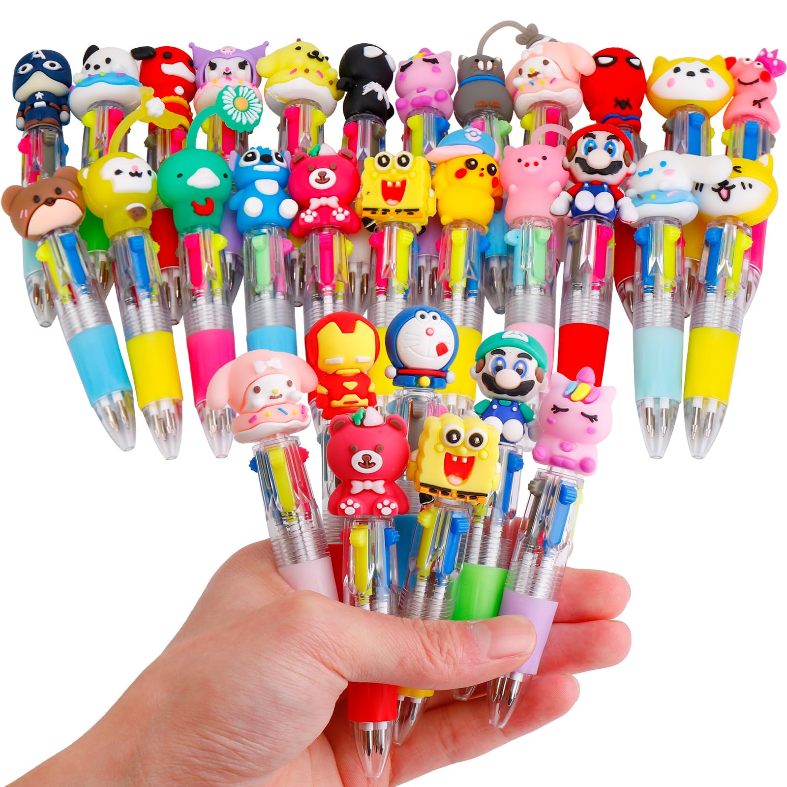 Amazon.com : hvqeevf 30Pcs Mini Multicolor Pens in One 4-in-1 Fun Pens ...