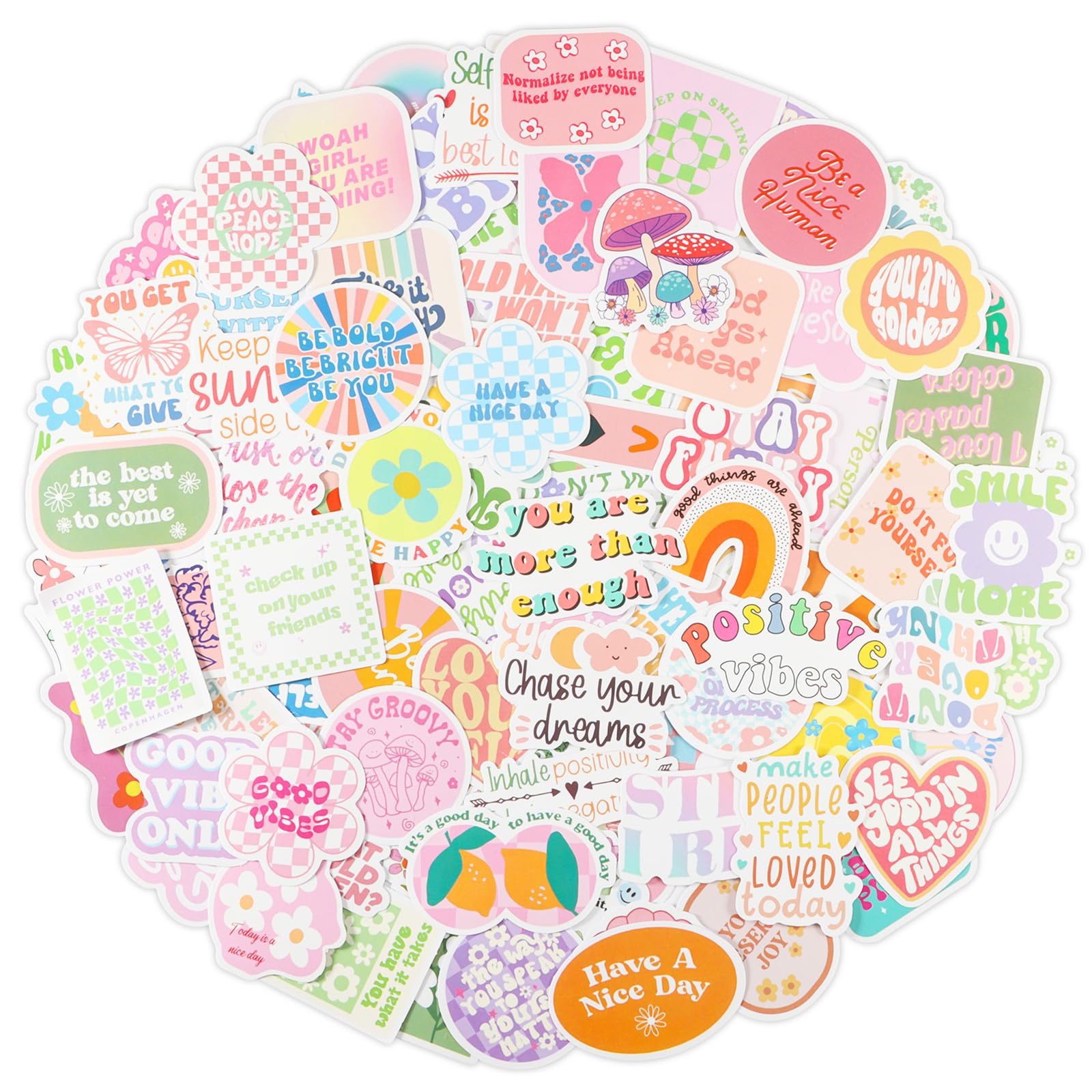 Amazon.com: 100PCS Pink Motivational Stickers,Inspirational Decals ...
