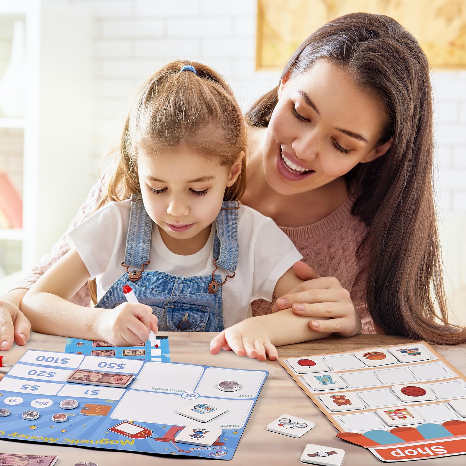 Snapklik.com : 92 PCS Magnetic Money For Kids Learning, Math ...