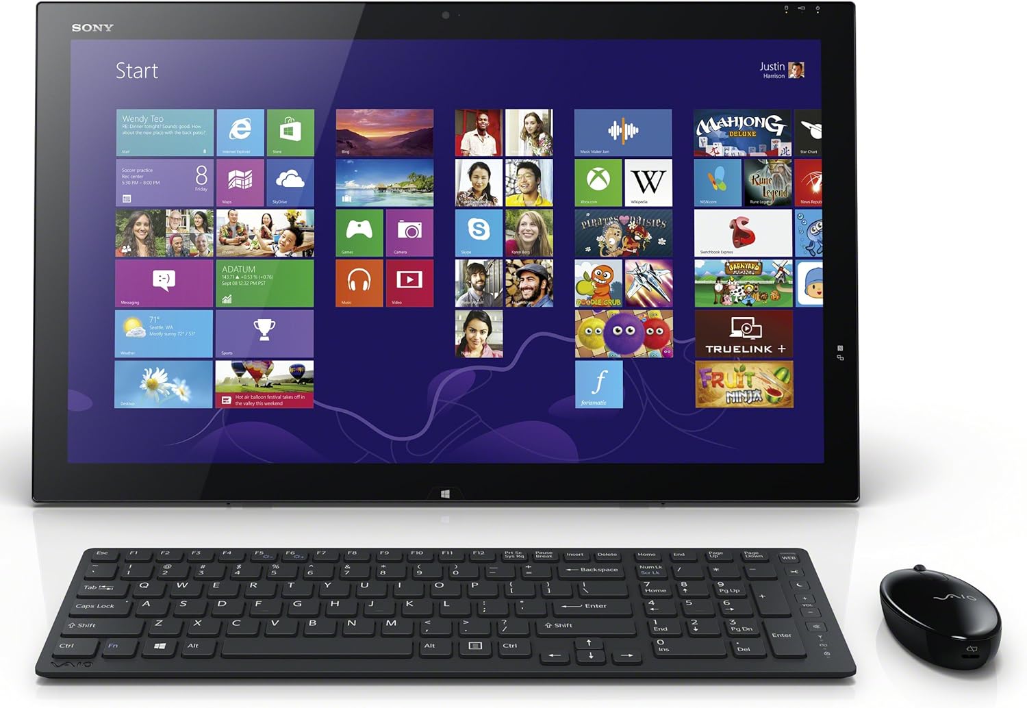 Sony VAIO SVT21217CXB 21,5 polegadas desktop com tela sensível ao toque ...