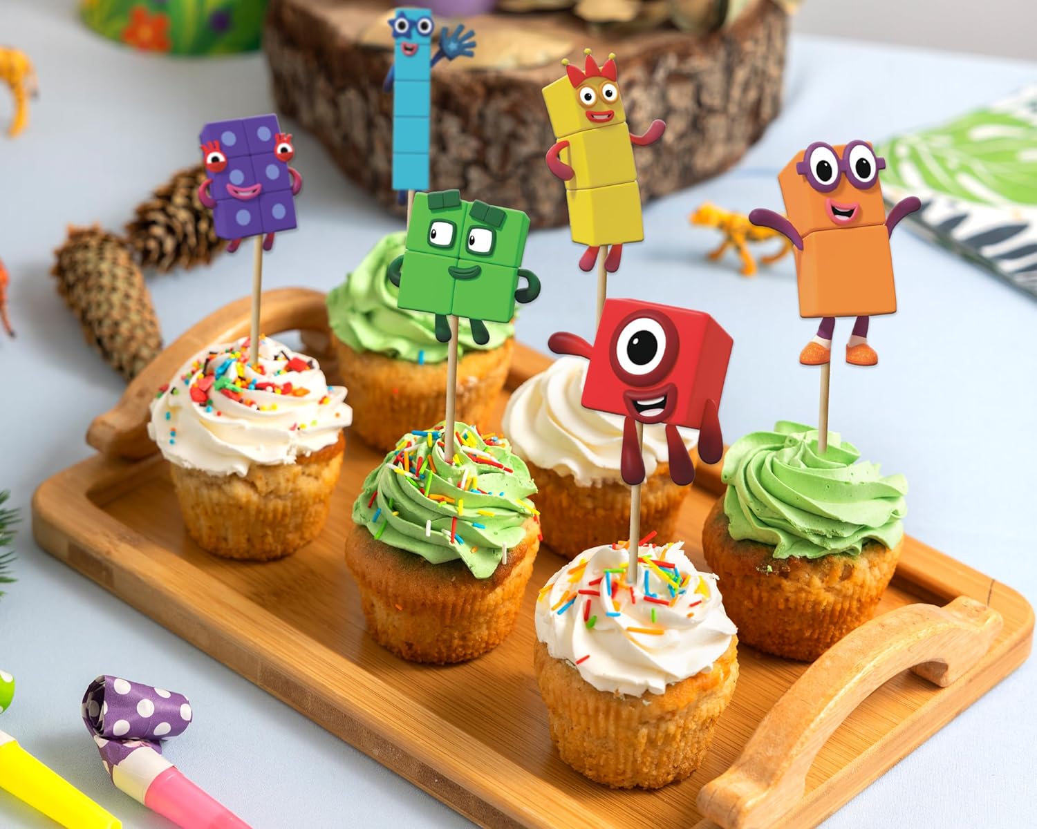 Stickify Numeric Marvel Cupcake Toppers - 10-Pack Of Psi Number Blocks ...