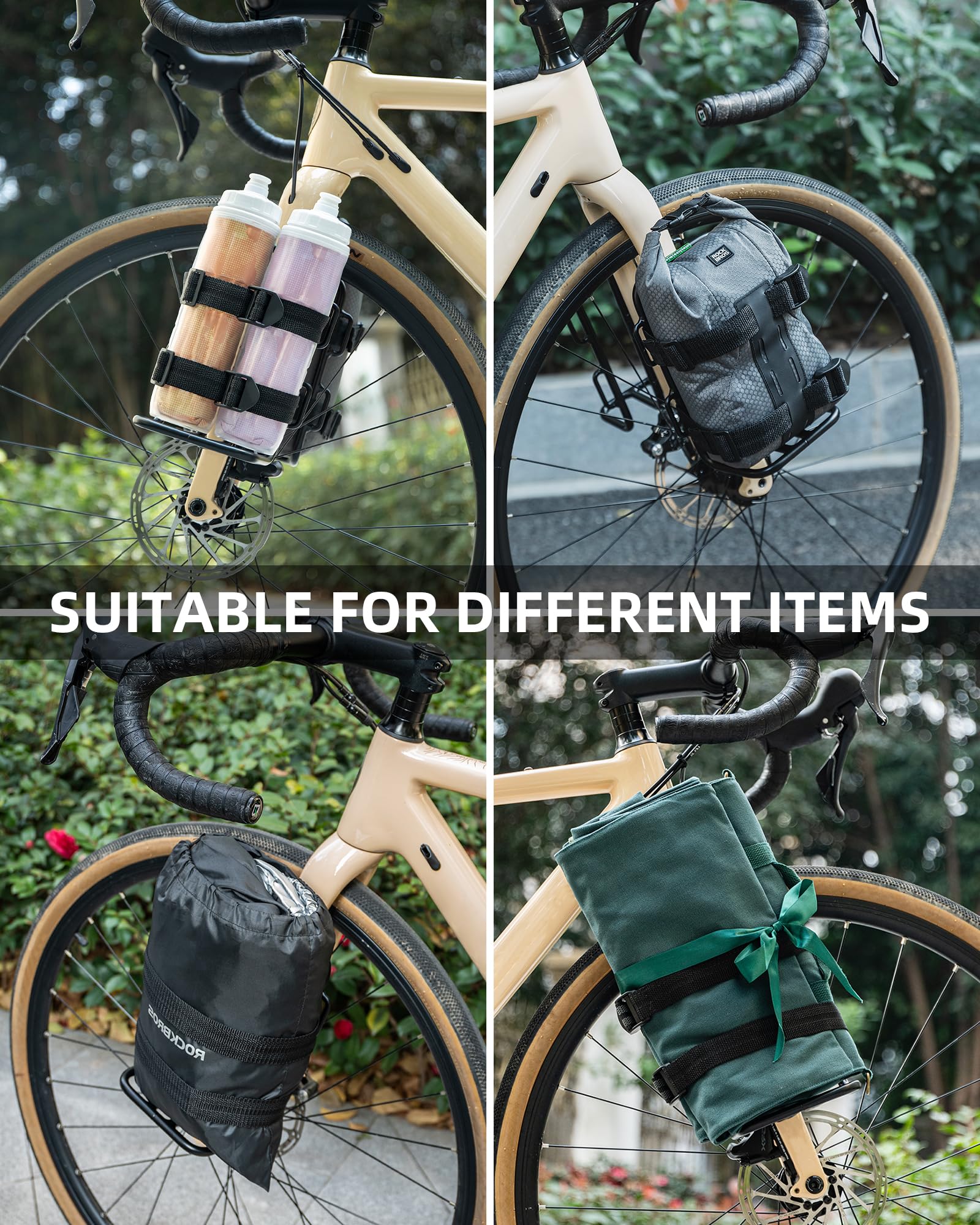 Snapklik.com : Front Bike Rack Aluminum Alloy Luggage Touring Carrier ...