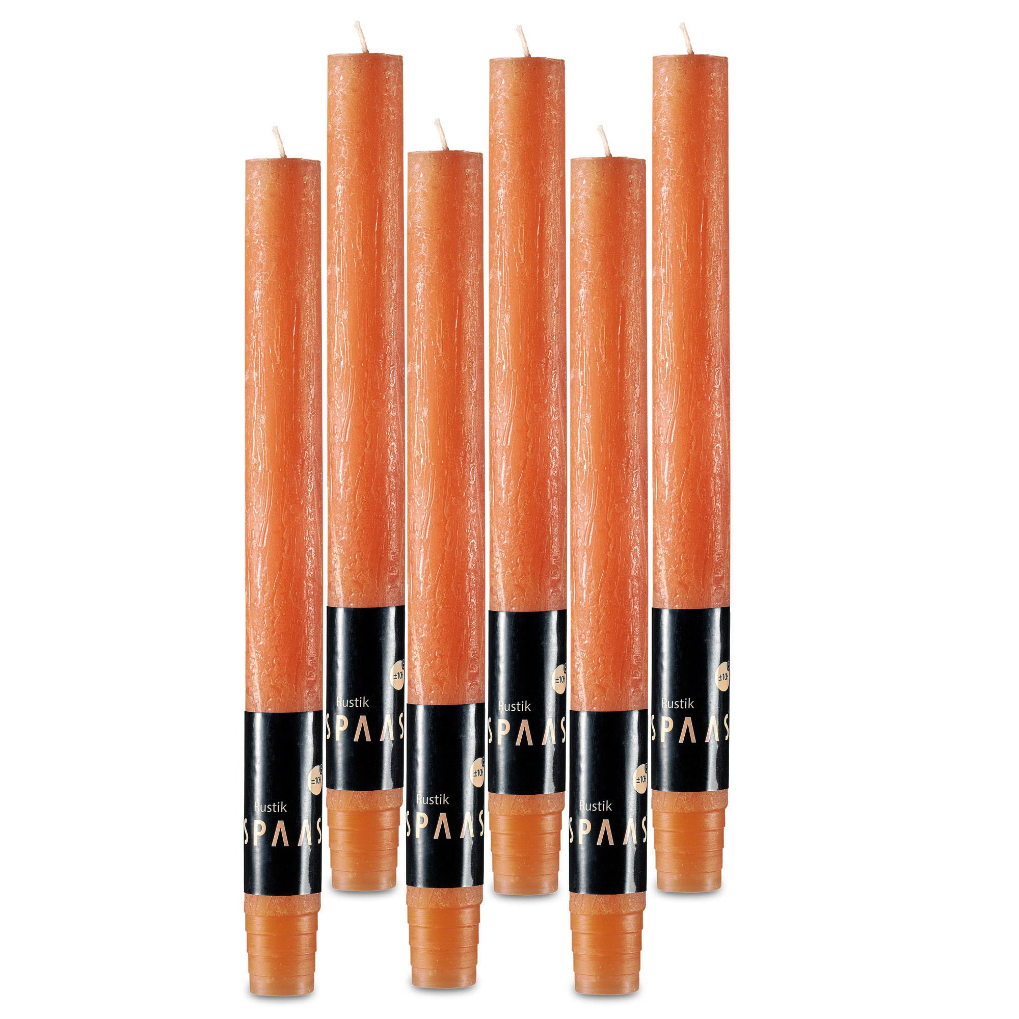 Amazon.com: SPAAS Rustic Orange Dinner Candles - Set of 6-10" Unscented ...