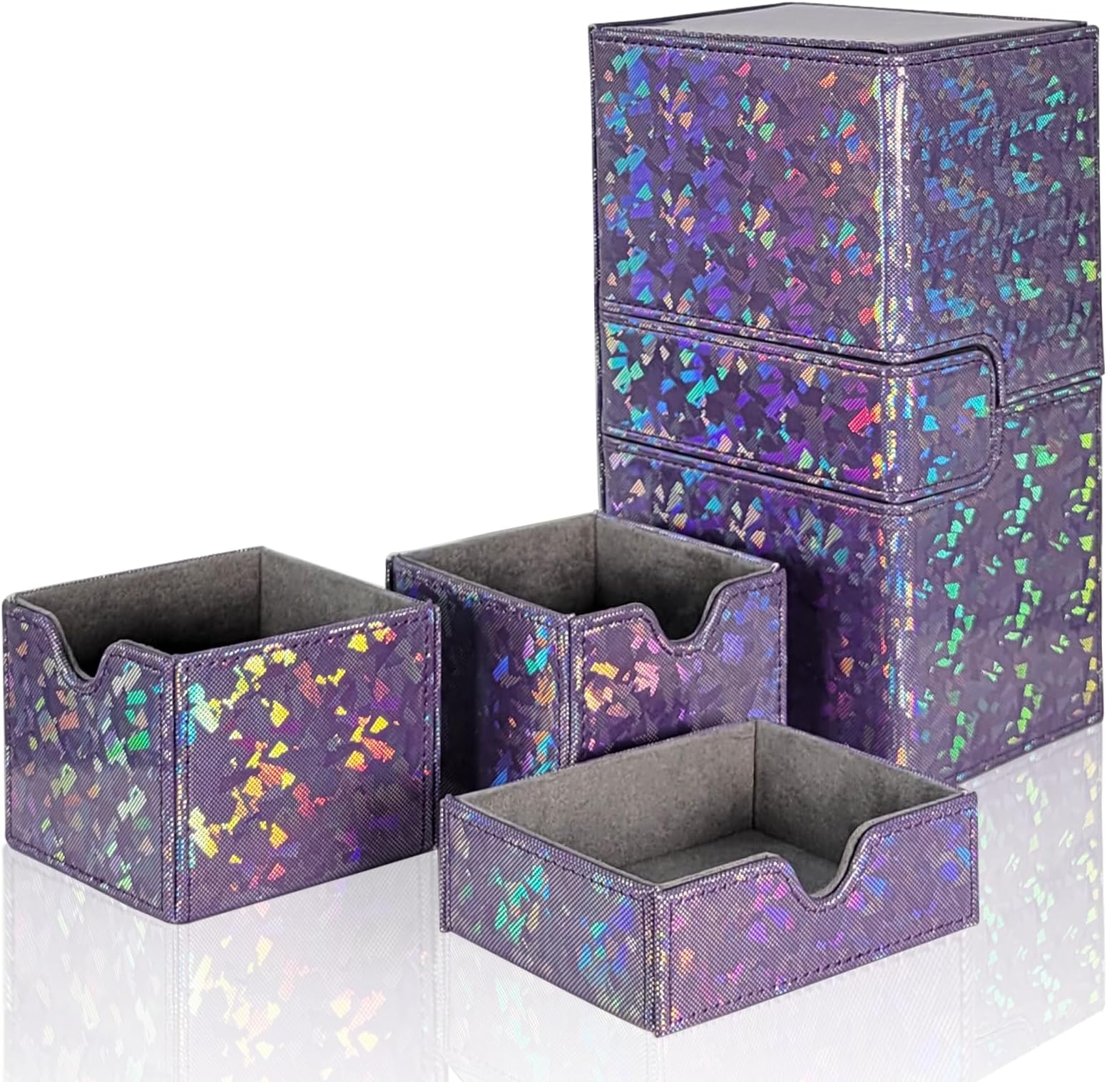 Amazon.com: Dmoicols Card Deck Box for 200+ Sleeved Cards, Laser ...