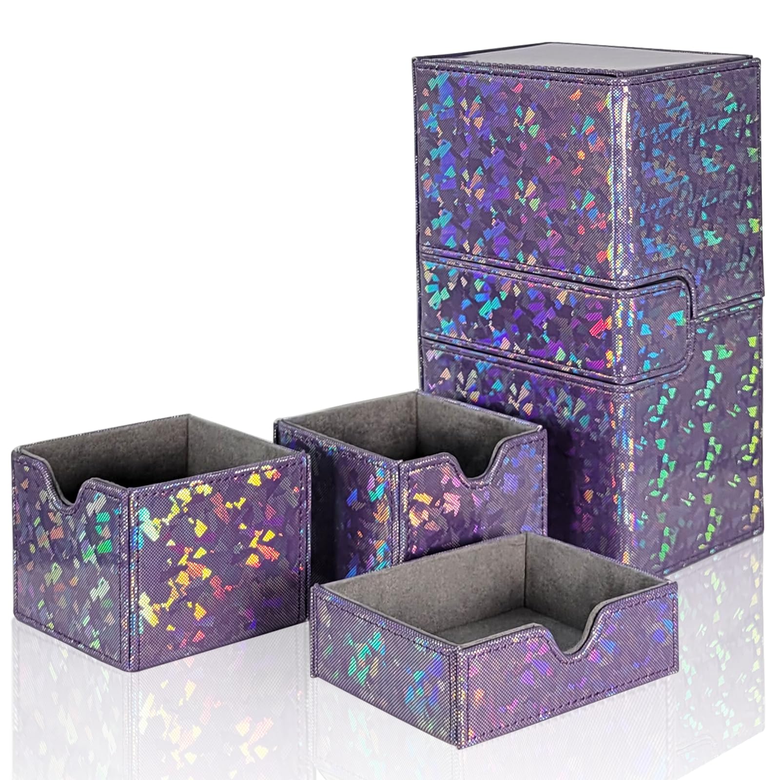 Amazon.com: Dmoicols Card Deck Box for 200+ Sleeved Cards, Laser ...