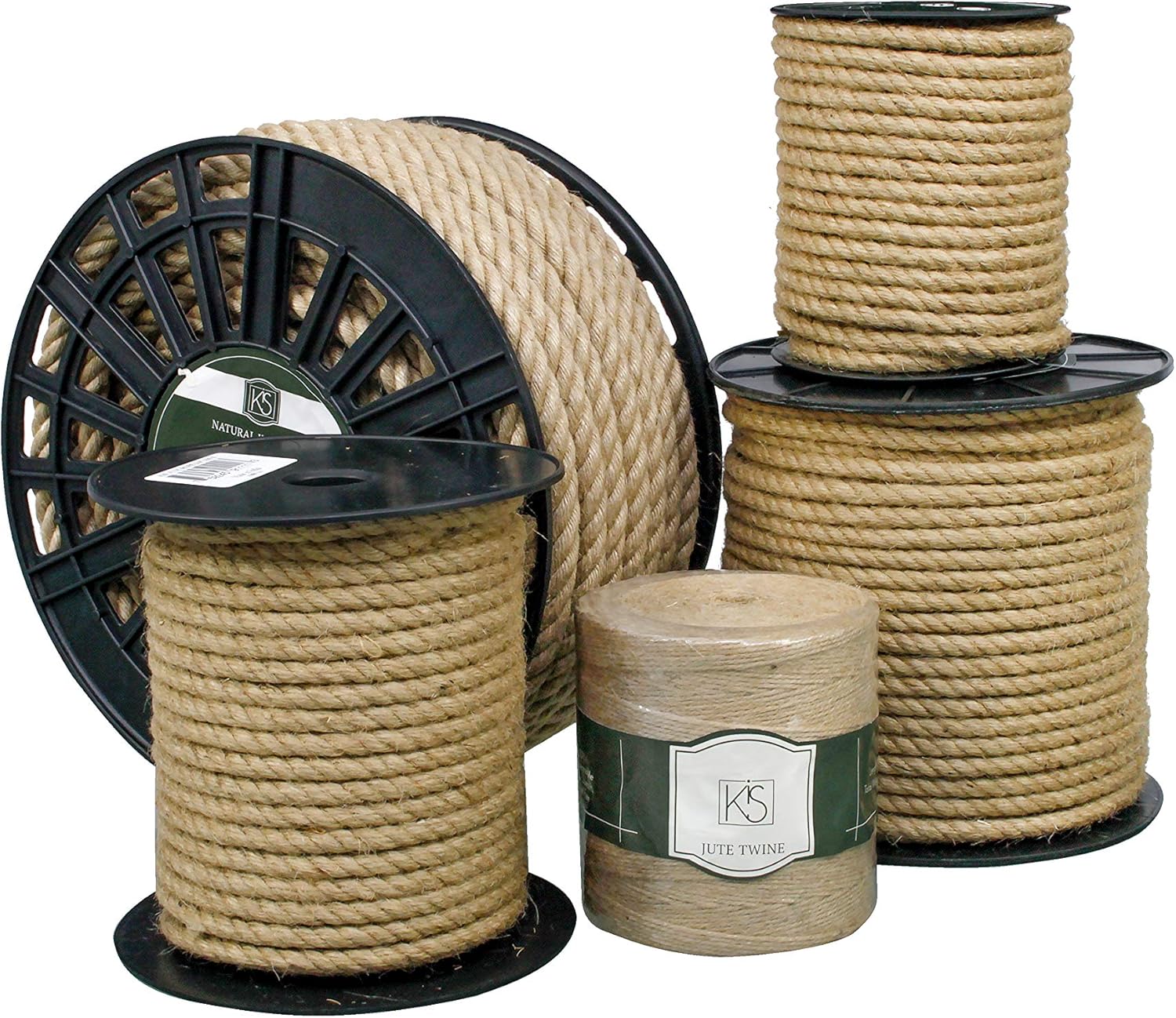 KIS Premium Quality Natural Jute Rope 12 MM (1/2" 100 ft) Petroleum ...