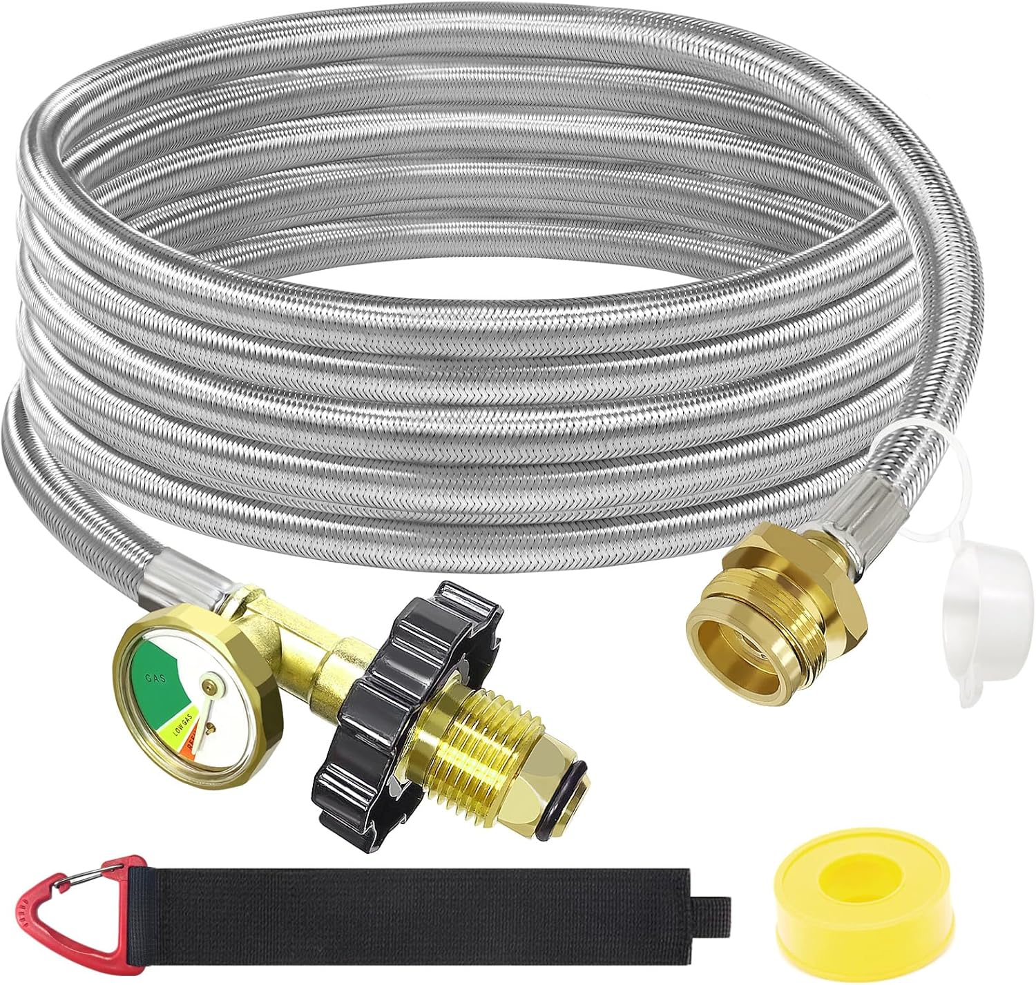 Amazon.com : MEFUN 15FT Propane Adapter Hose 1lb to 20lb Converter ...