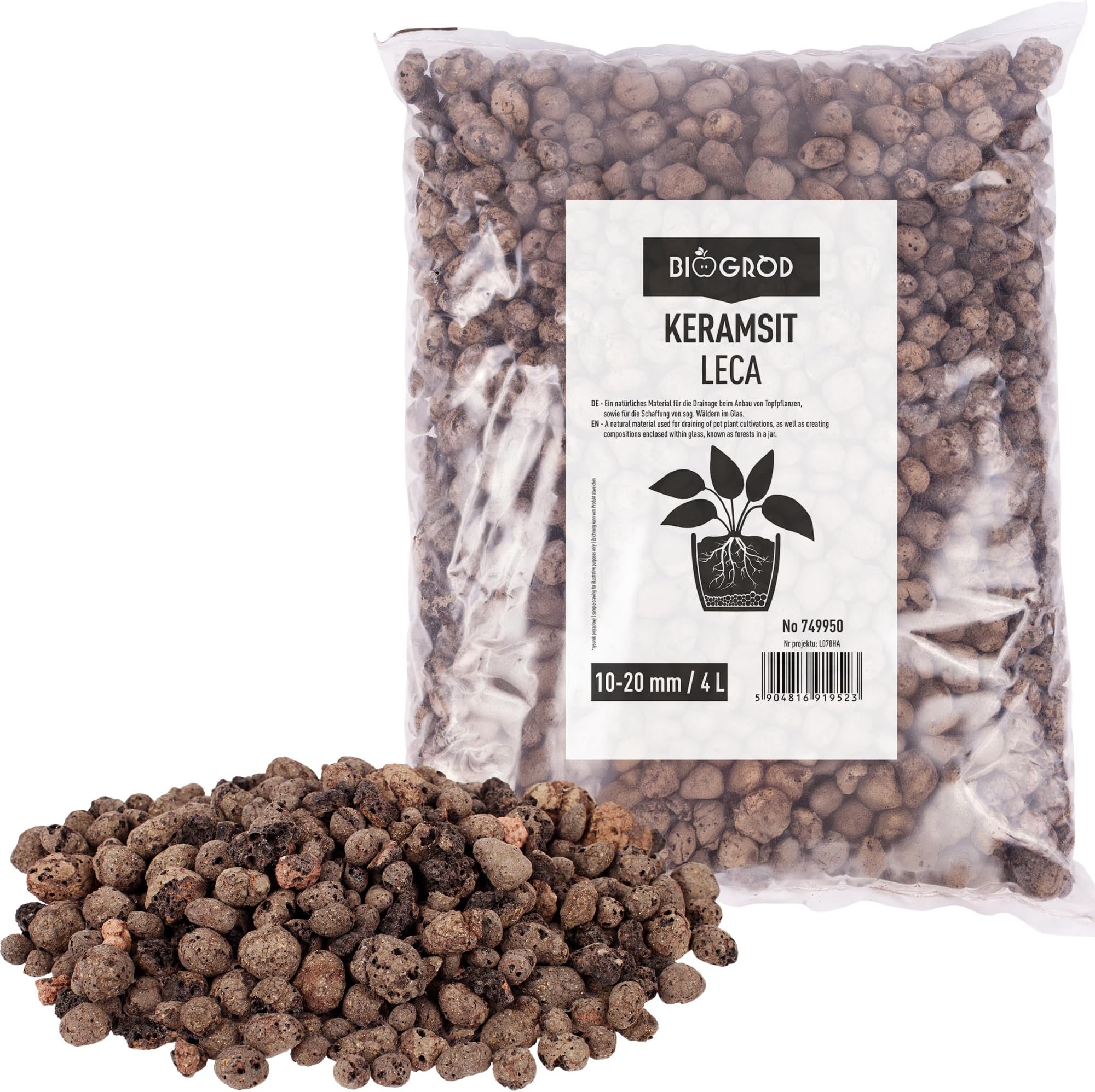 Browin 749901 Leca, Clay Pebbles 4-10 mm, 1l : Amazon.co.uk: Garden