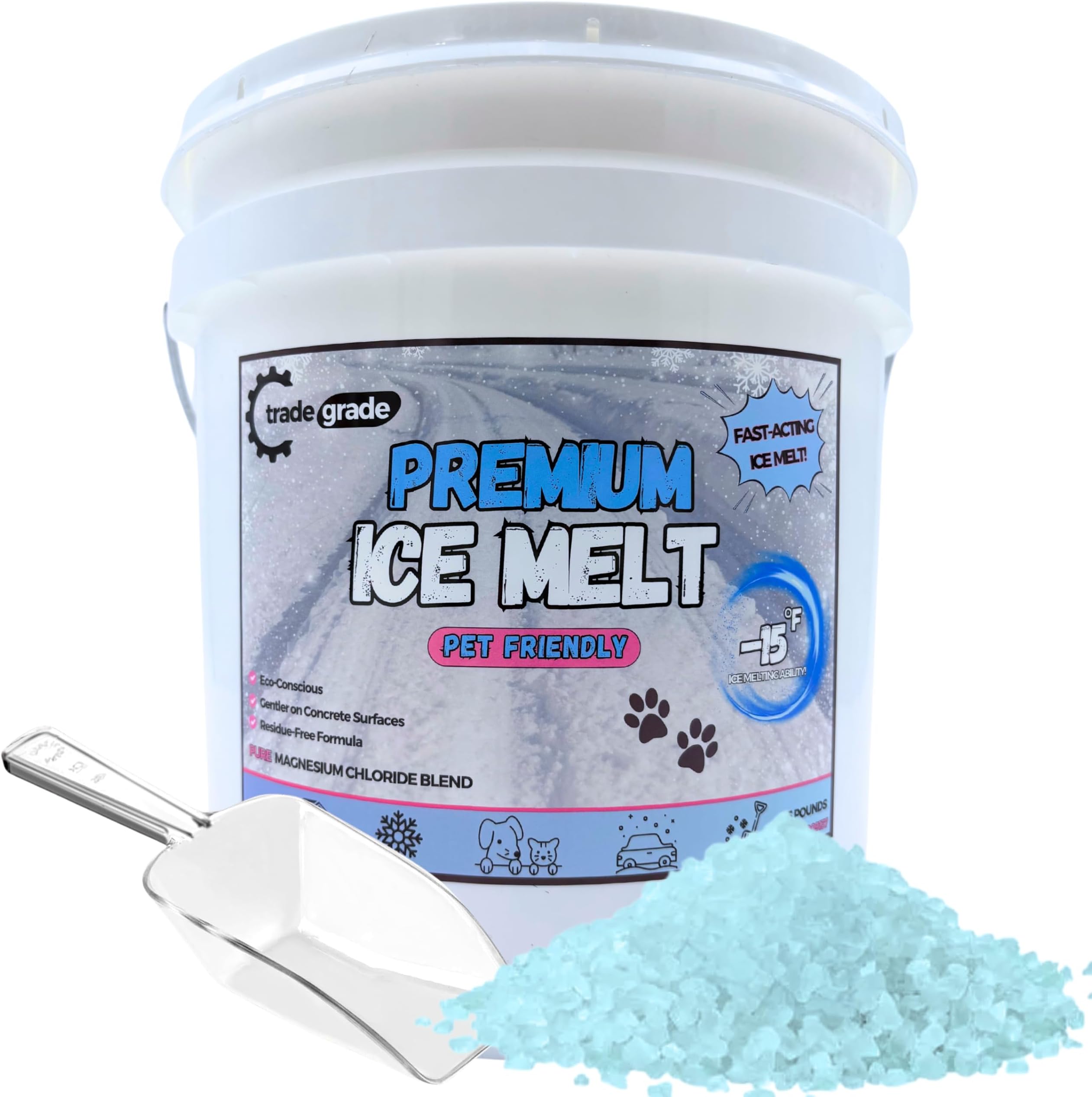 Amazon.com : Maple99 Ice Melt Safer for Concrete -20 lb Bag, Snow Salt ...